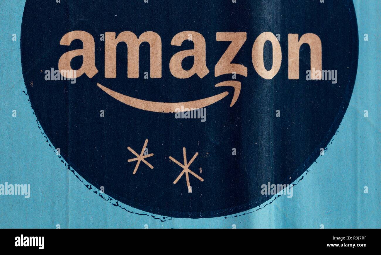 Amazon Christmas parcel tape Stock Photo - Alamy