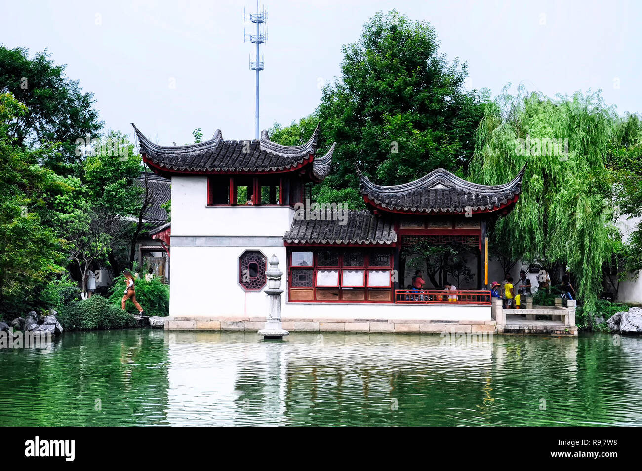 Tongli Water Town, China. July 25, 2015. Chinese architecture and classic garden within Tongli ...