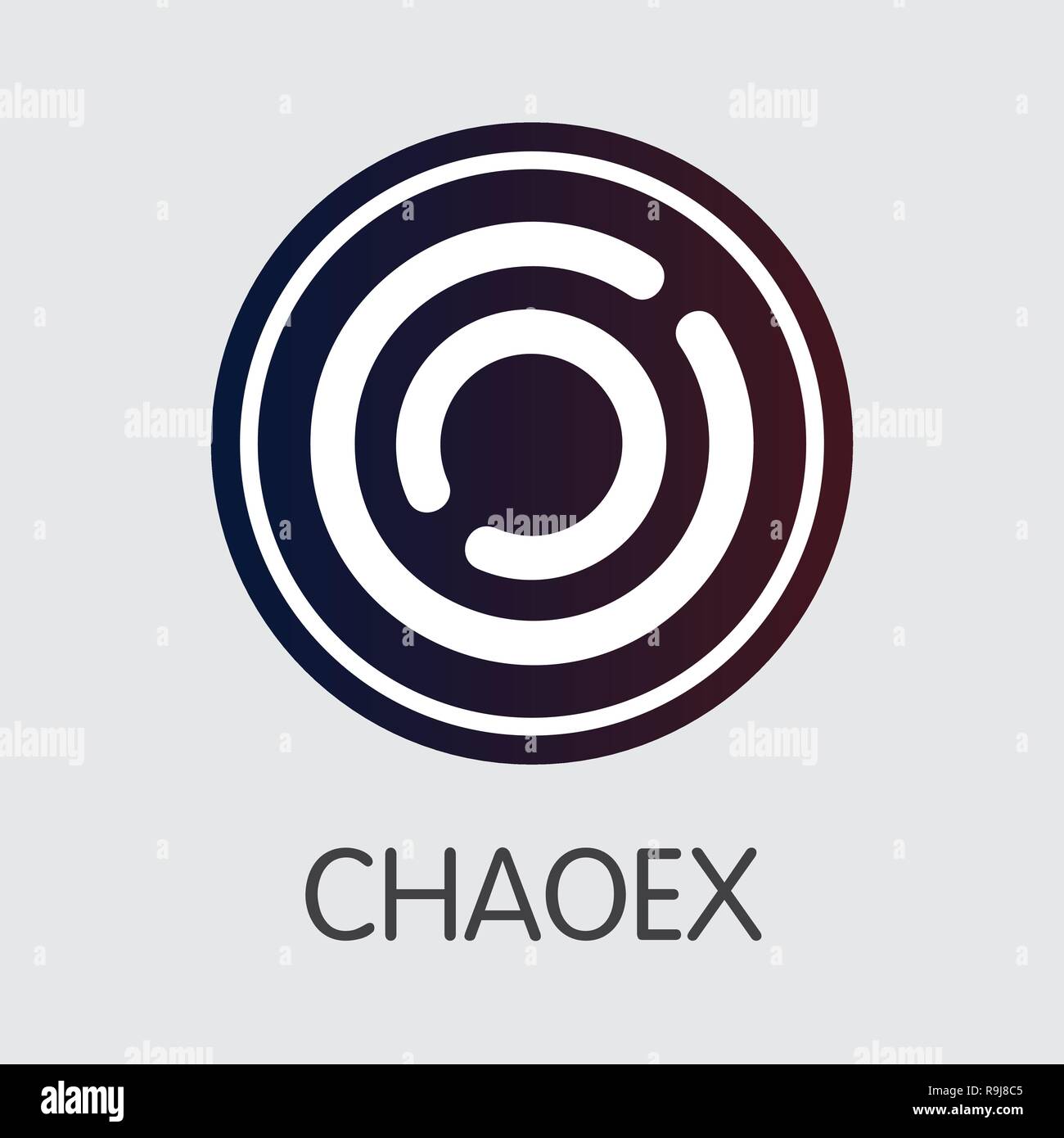 Exchange - Chaoex Copy. The Crypto Coins or Cryptocurrency Logo Stock ...