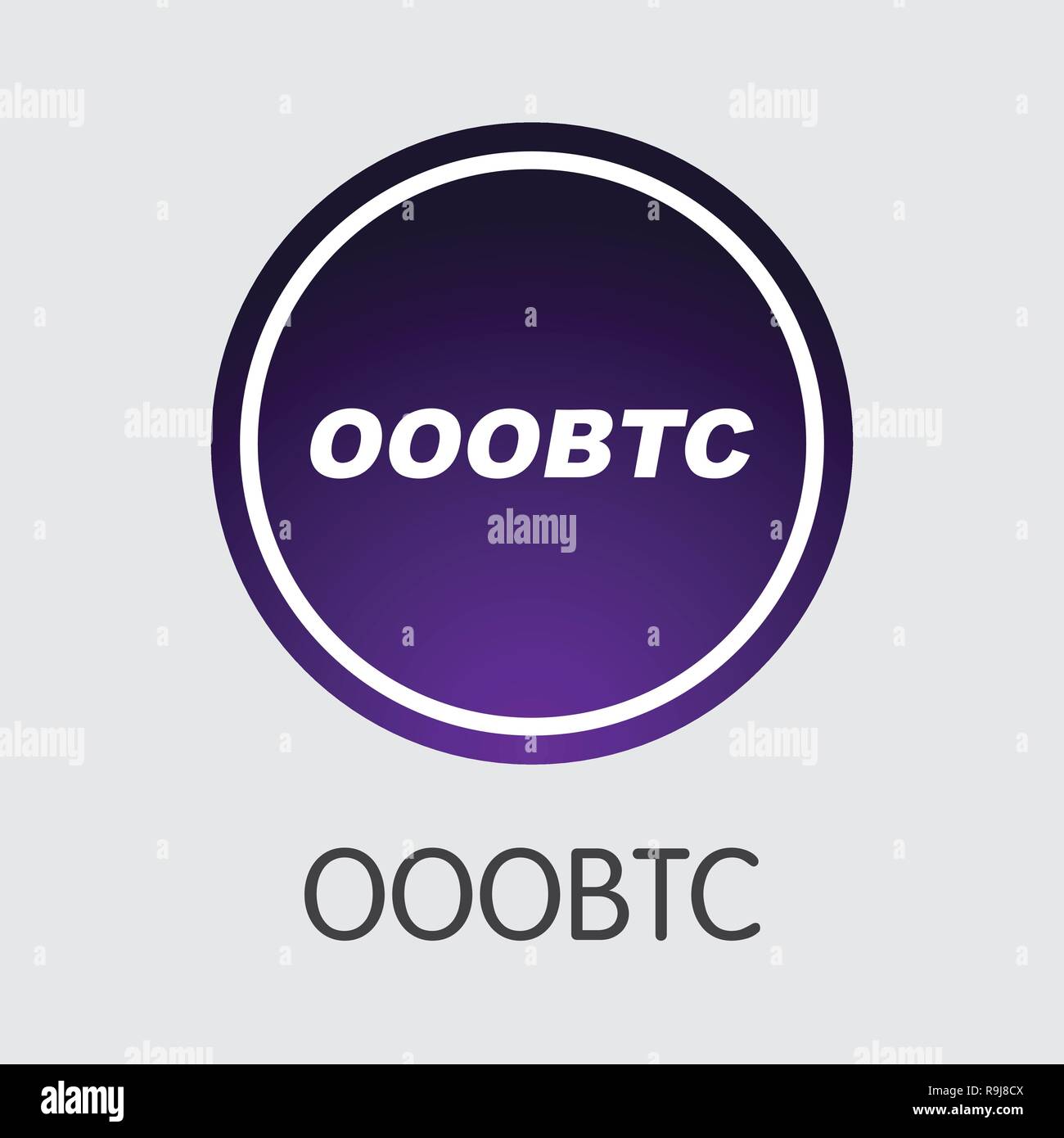Exchange - Ooobtc. The Crypto Coins or Cryptocurrency Logo Stock Vector ...