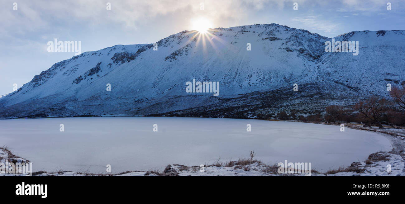 frozen lake during winter season in Patagonia, Argentina Stock Photo ...