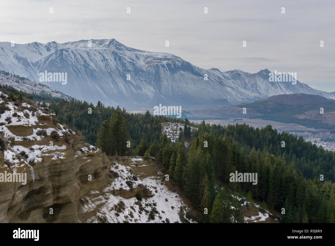 Snow-capped mountains during Winter Season in Esquel, Patagonia ...