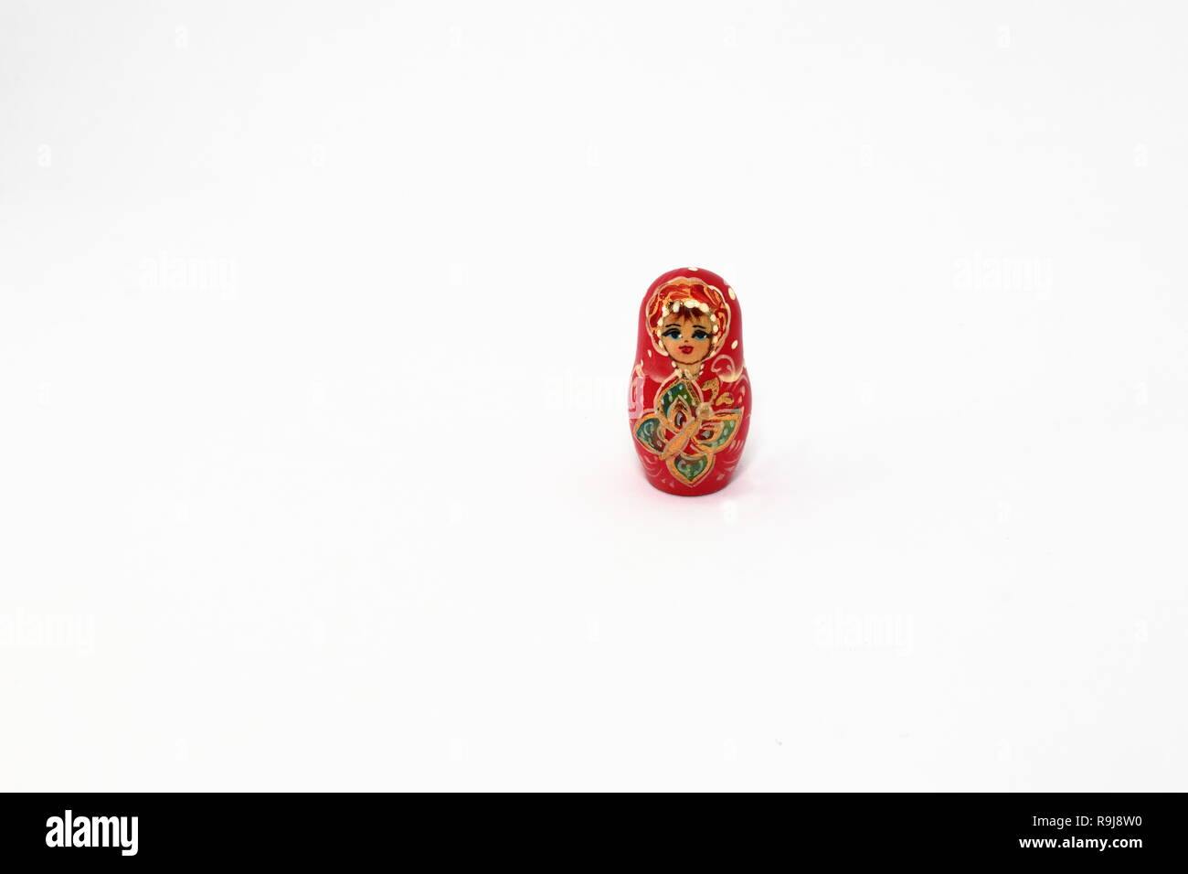Cute Mini matryoshka, Russian dolls Isolated on white background Stock ...