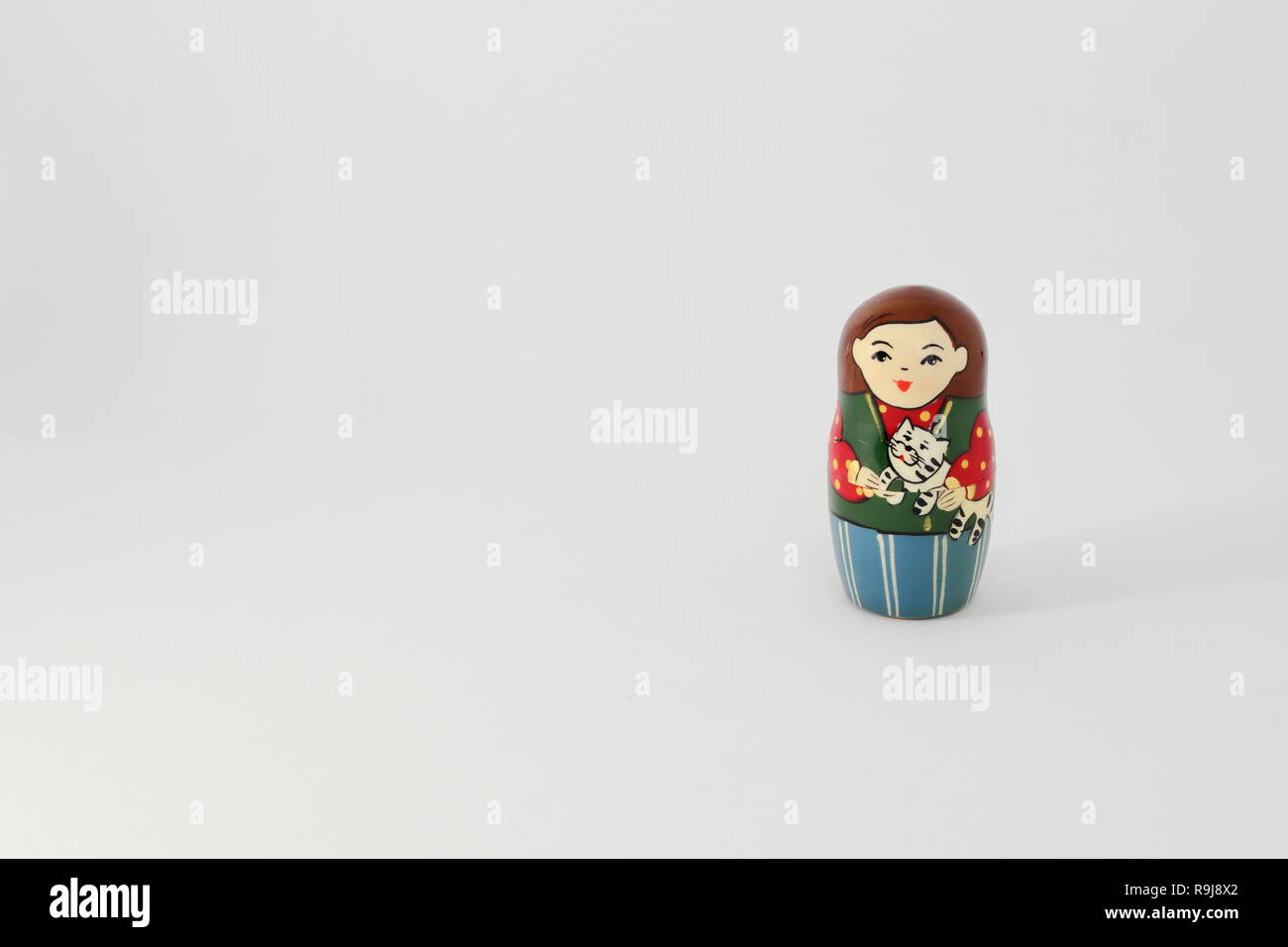 Cute Mini matryoshka, Russian dolls Isolated on white background Stock ...