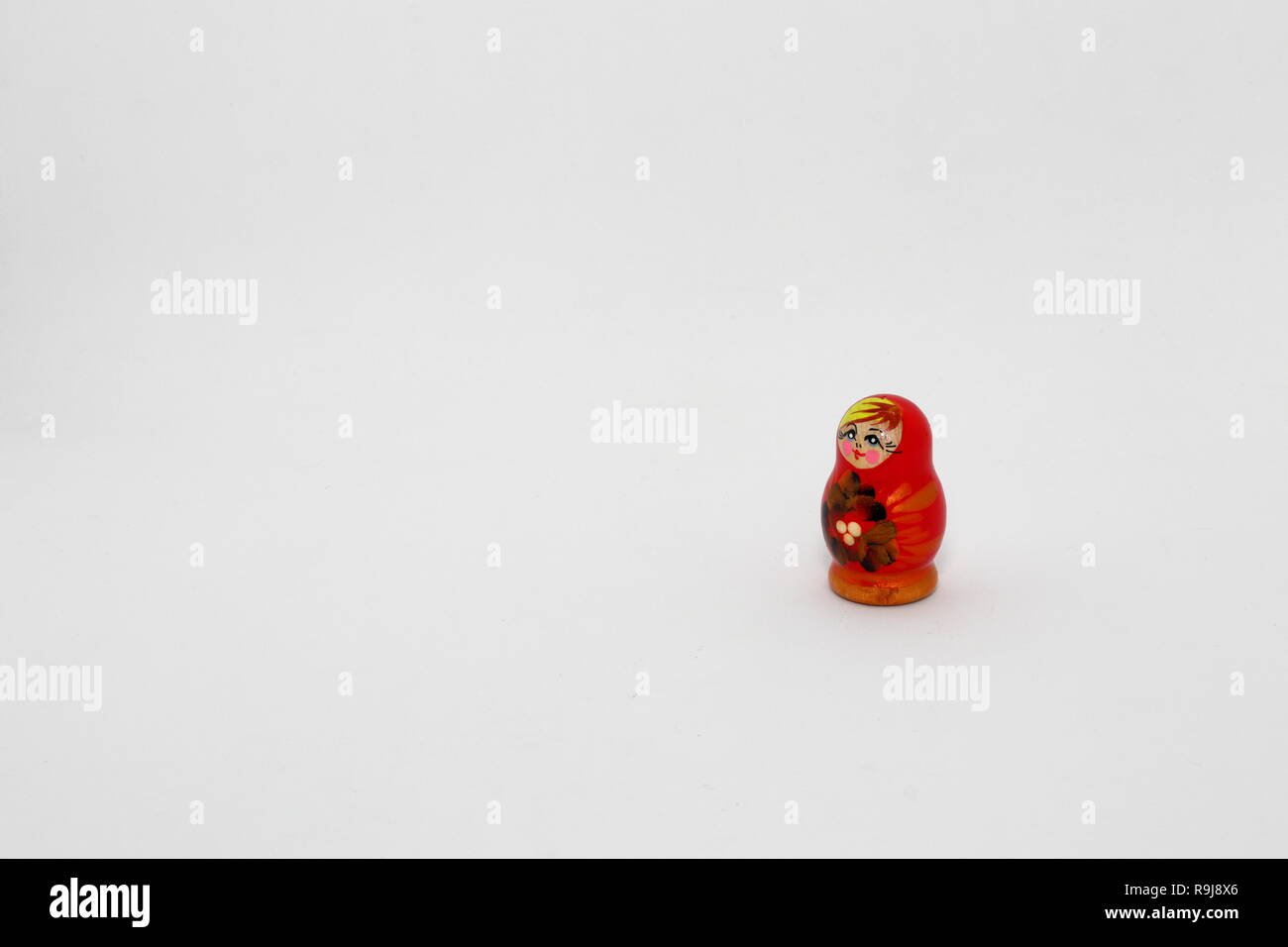 Cute Mini matryoshka, Russian dolls Isolated on white background Stock ...