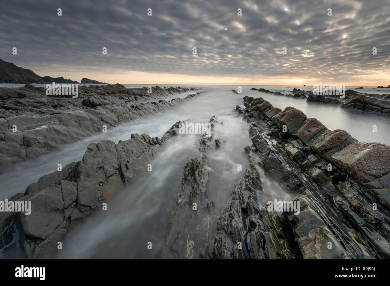 Welcombe Beach; Sunset; Devon; UK Stock Photo - Alamy