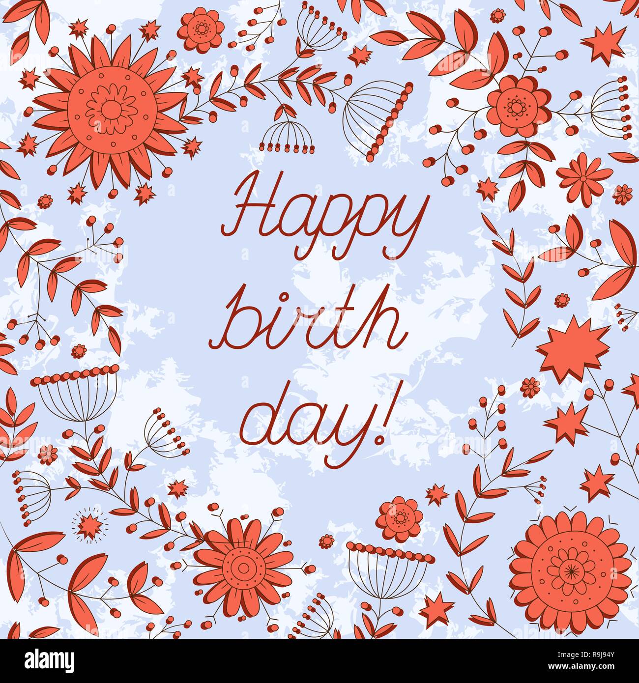 Birthday. Greeting card. Happy birthday. Vector illustration Stock ...