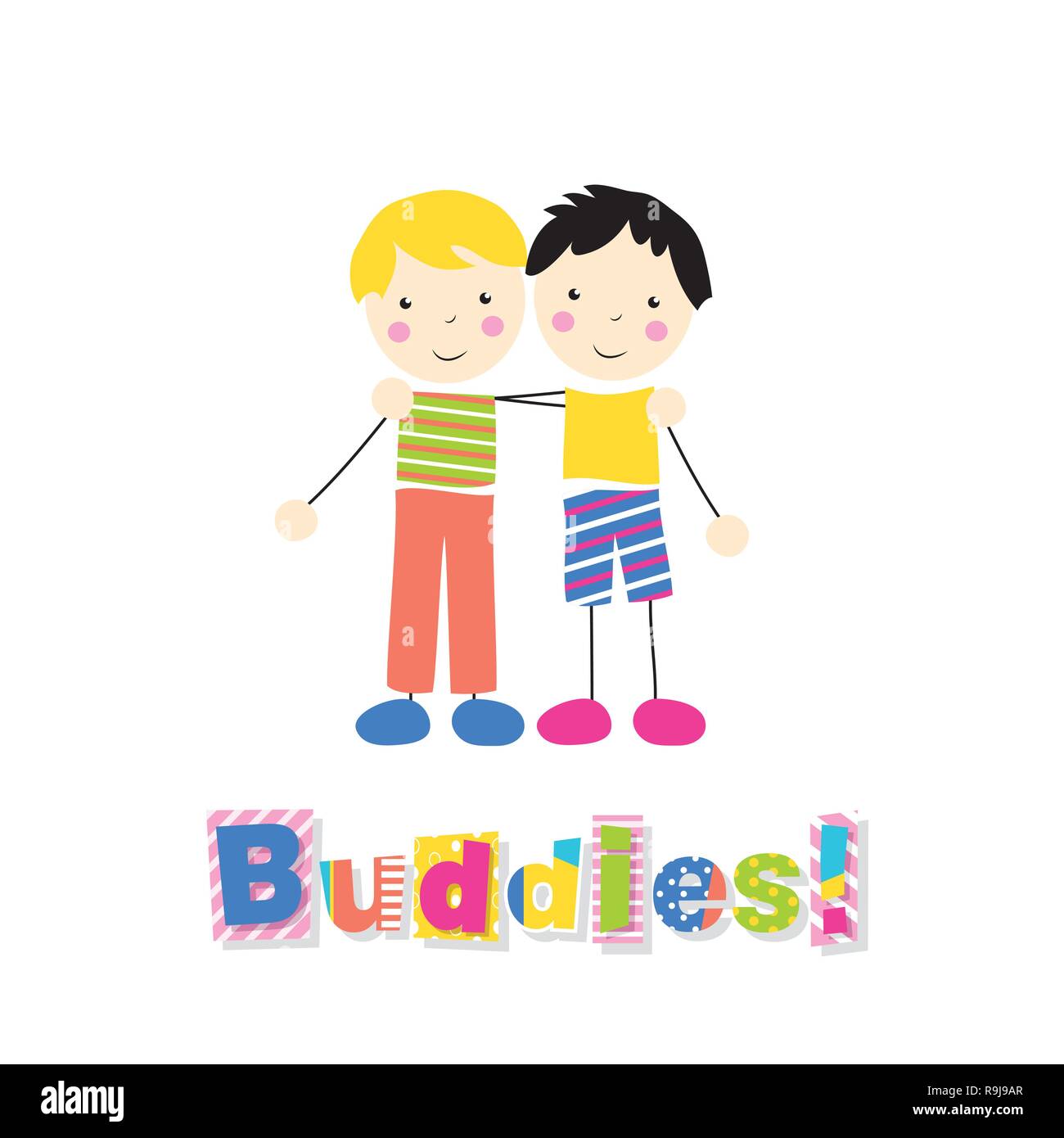 Best buddies and hugging and holding hi-res stock photography and ...