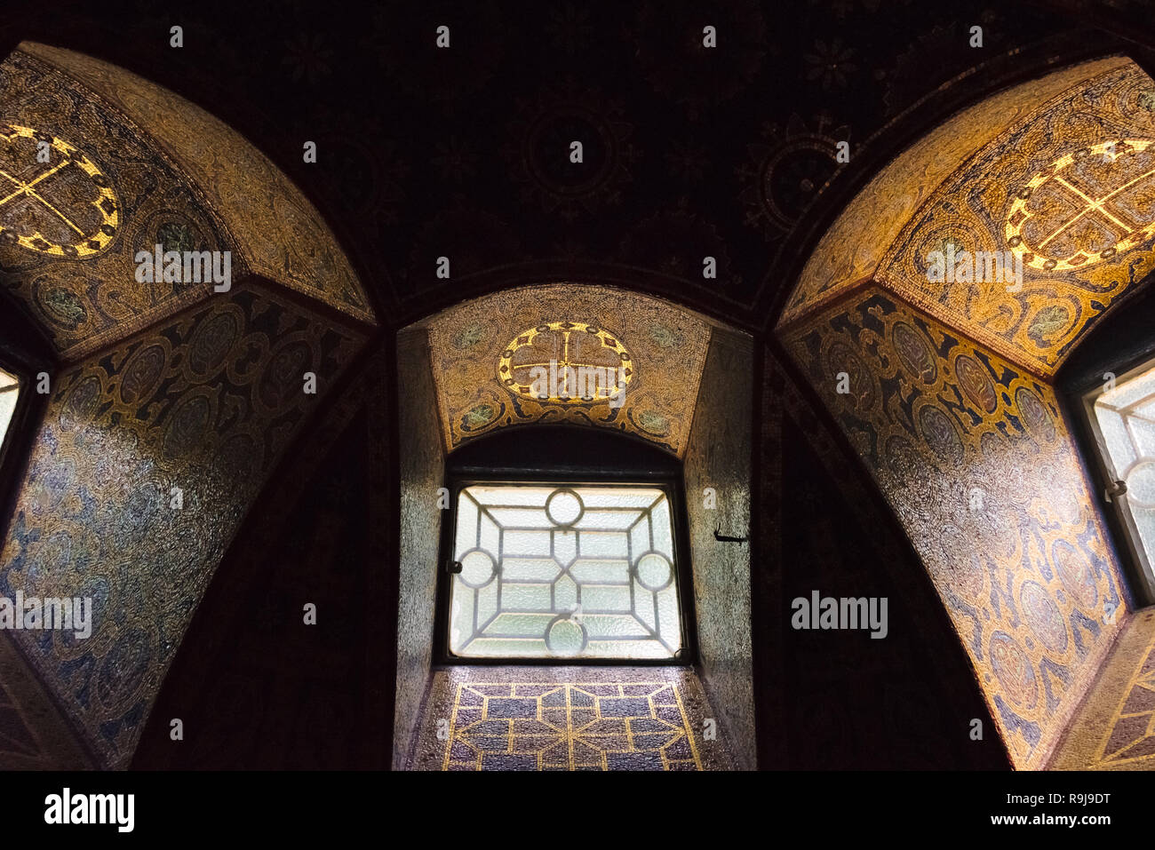 Mosaic painting inside Oplenac Royal Mausoleum, also known as Saint ...