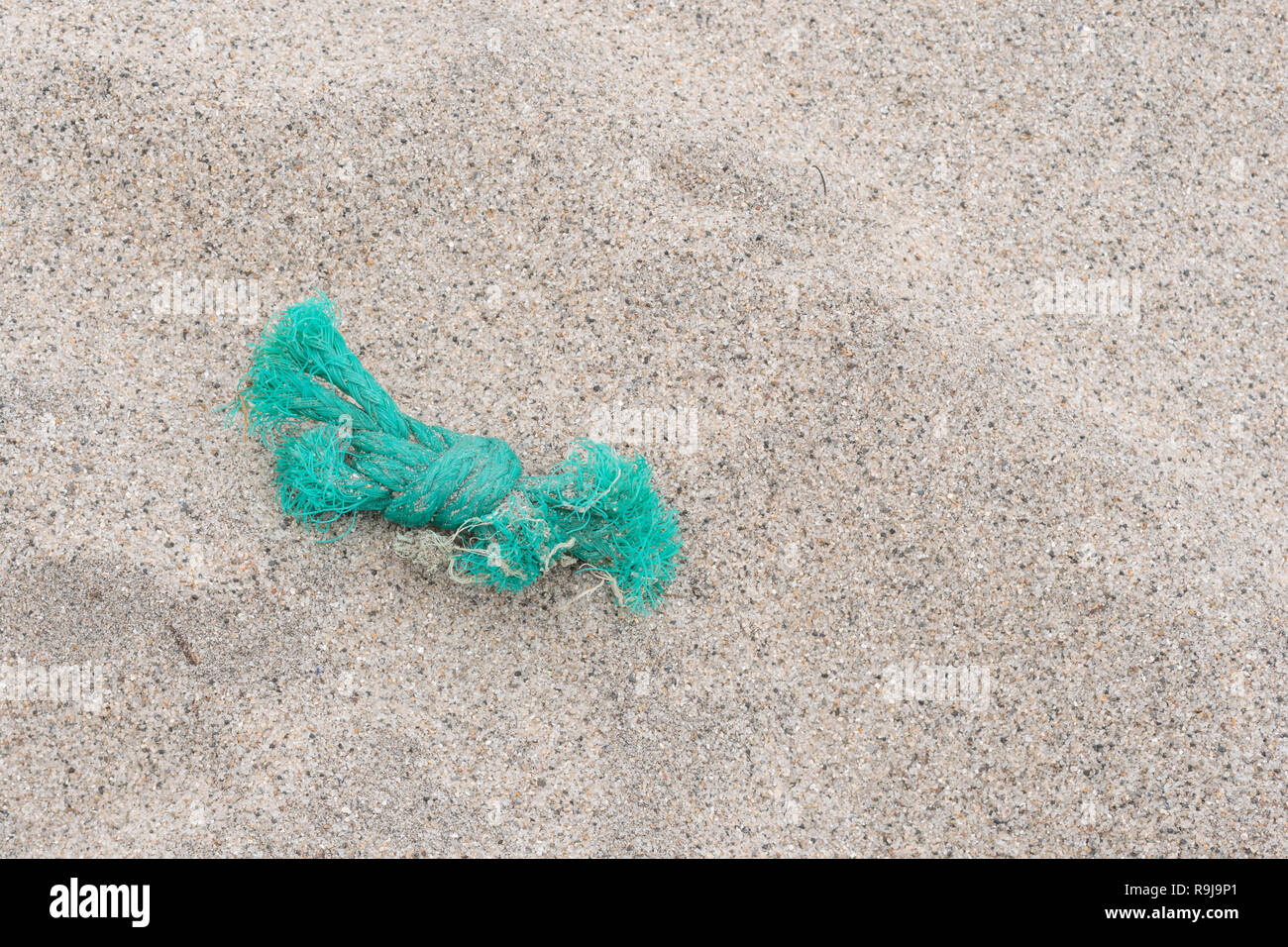 Polyester plastic rope / twine washed up on shore & polluting the ...