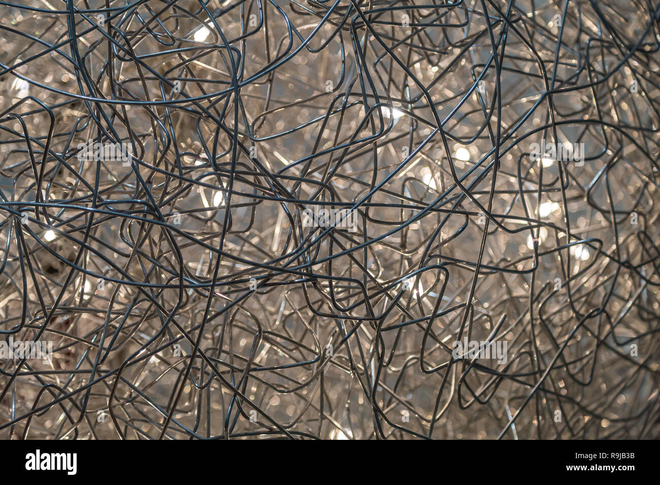 light bulbs in a tangle of wires Stock Photo - Alamy
