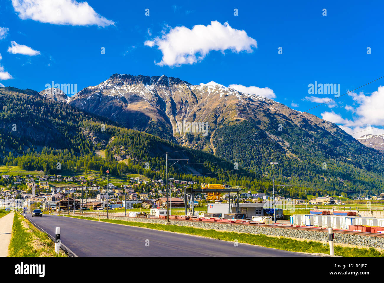Maloja winding road hi-res stock photography and images - Alamy