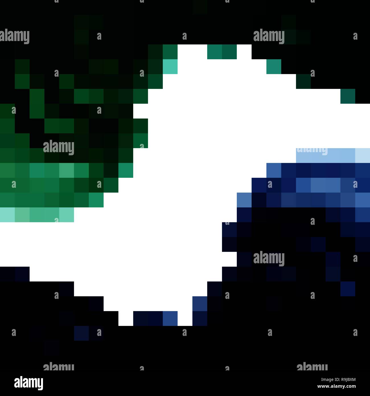 Abstract green blue waves border hi-res stock photography and images ...