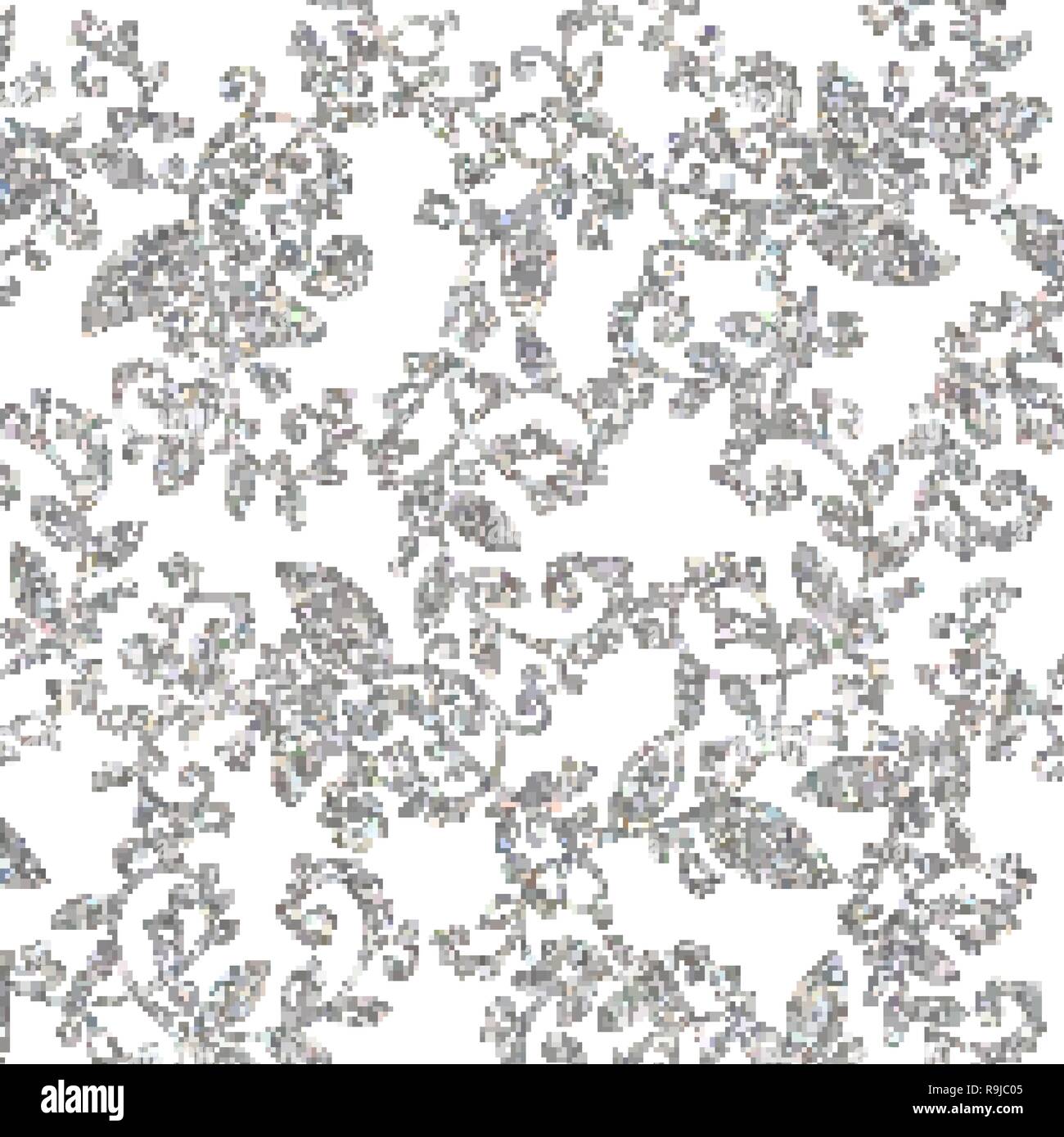 Silver floral wallpaper hi-res stock photography and images - Alamy