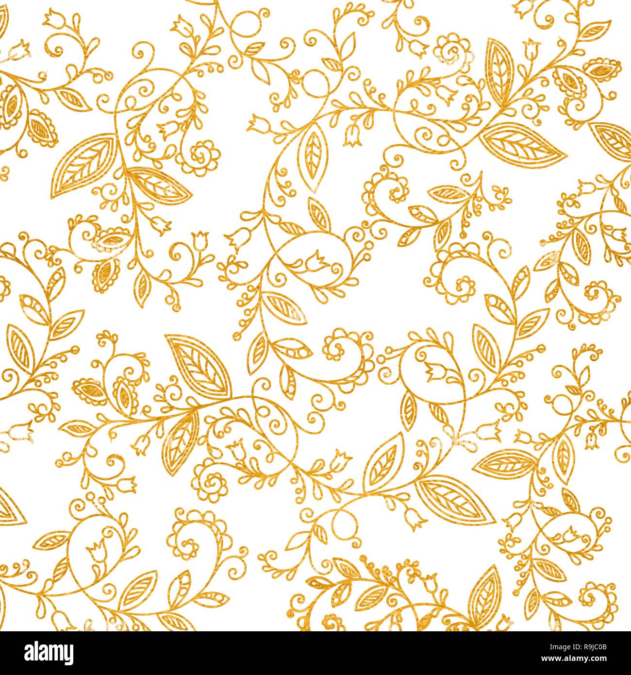 Abstract hand drawn gold pattern Stock Vector Image & Art - Alamy