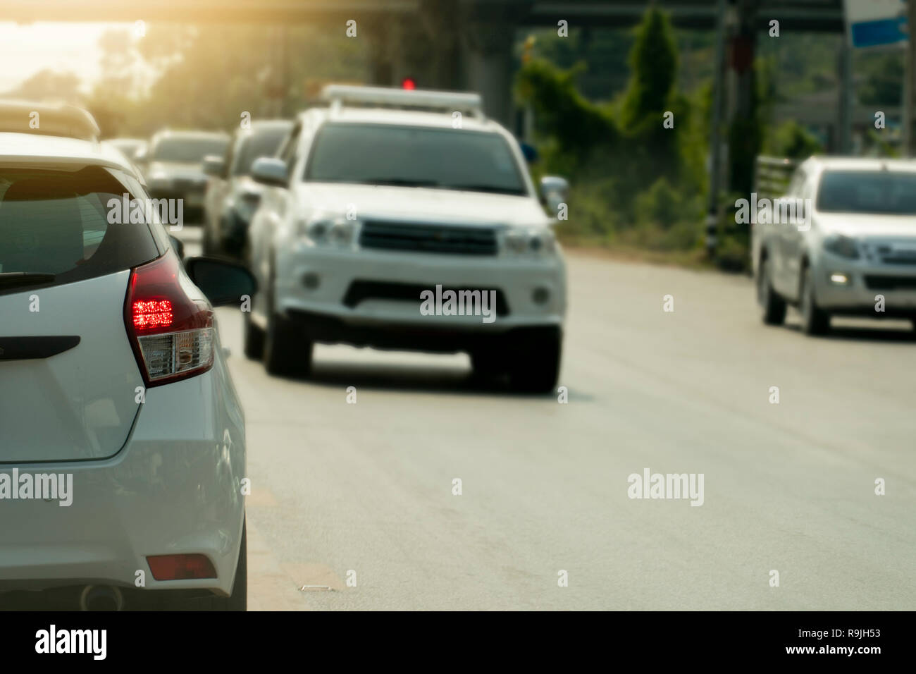 Inside car traffic jam on hi-res stock photography and images - Alamy