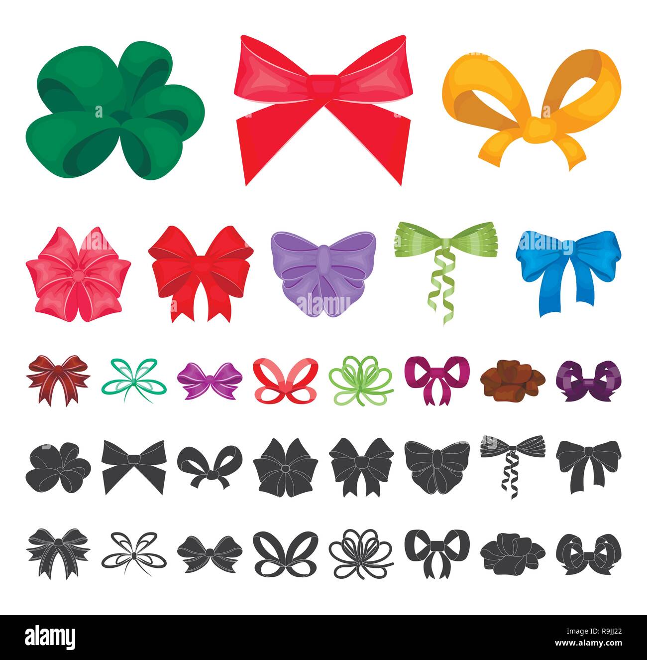 art,bow,braid,cartoon,black,collection,decoration,design,gift,icon ...