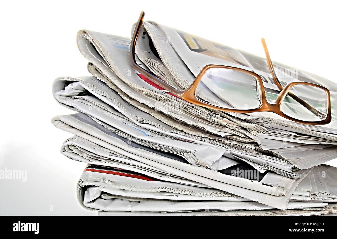 Pile of office newspapers hi-res stock photography and images - Alamy