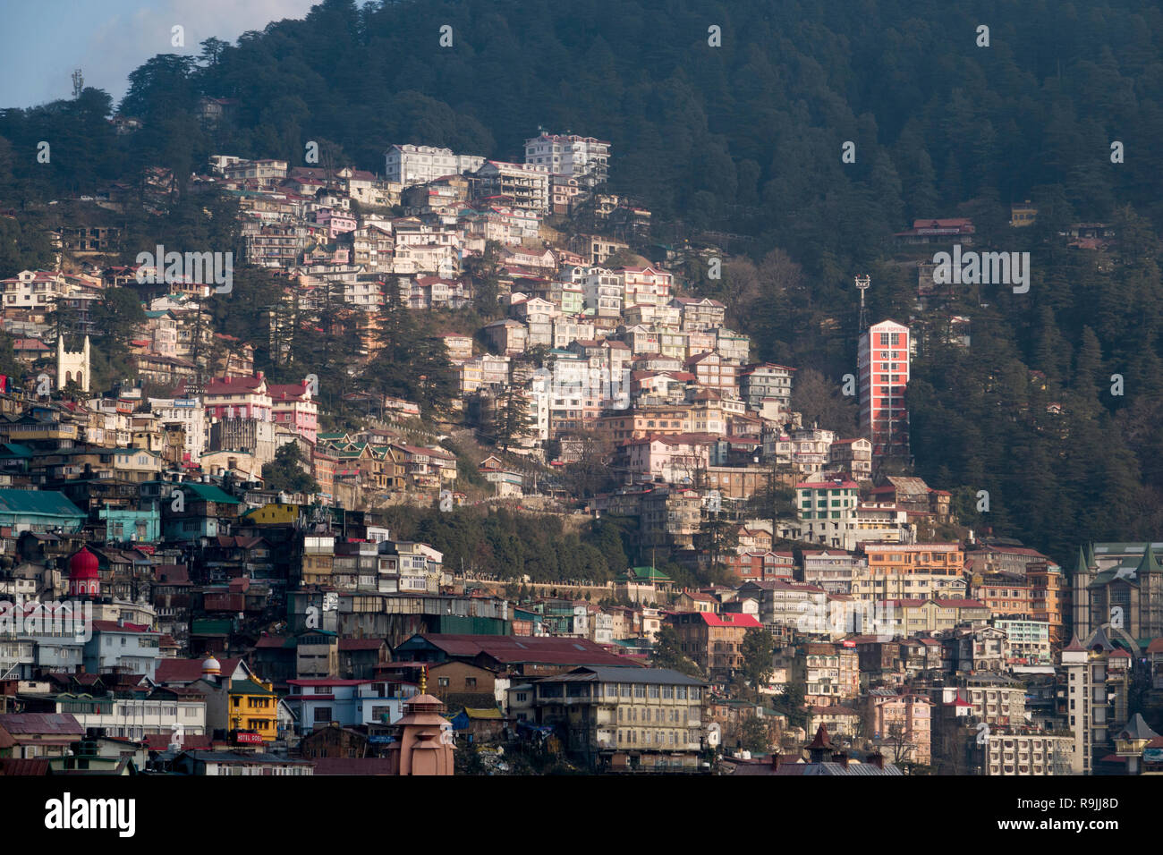 View of Shimla in Himachal Pradesh, India Stock Photo - Alamy