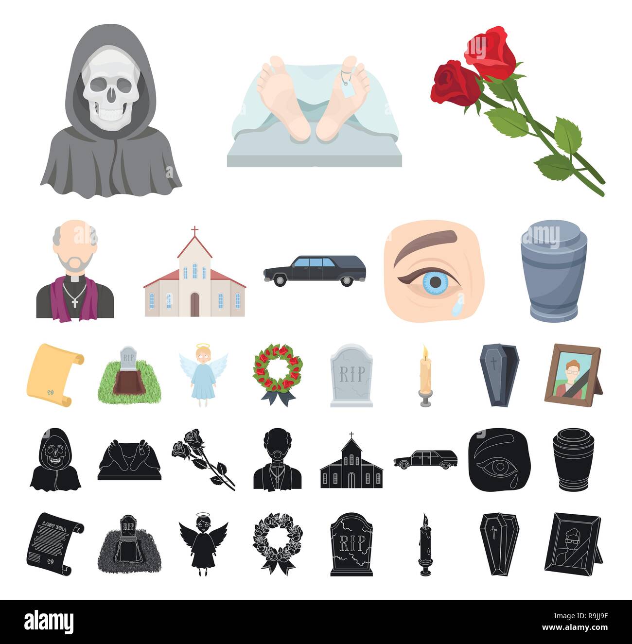 art,attribute,burial,candle,cartoon,black,cemetery,ceremony,church ...