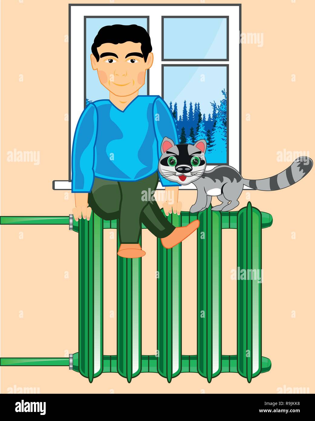 Heat battery Stock Vector Images - Alamy