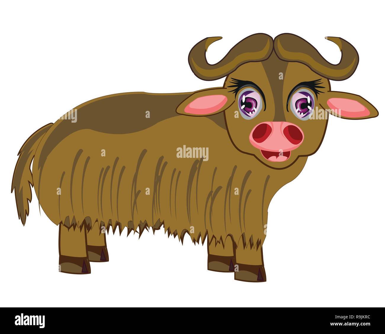 Vector illustration arctic animal musk ox.Vector illustration Stock ...