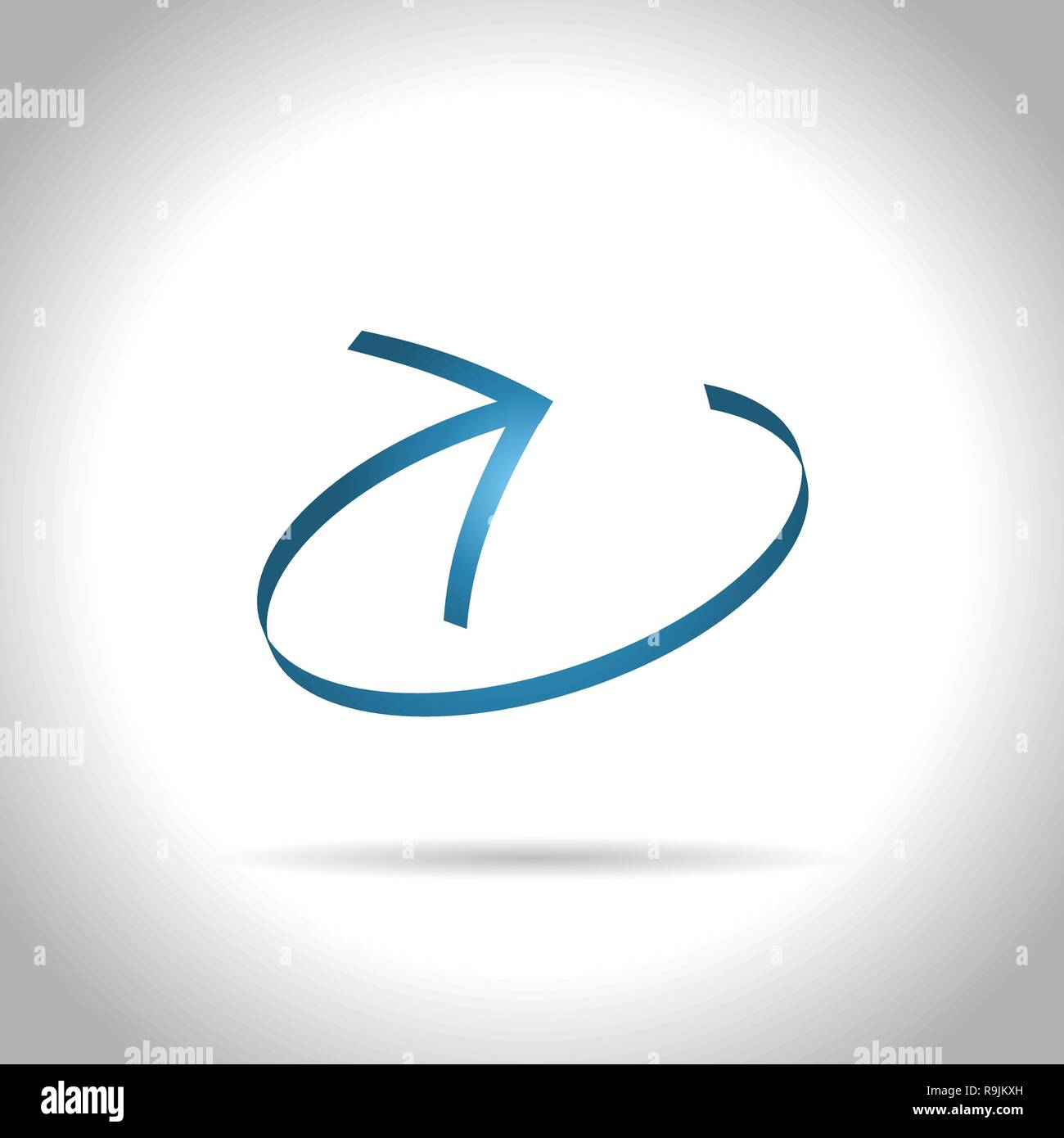 Blue round thin arrow icon, vector illustration Stock Vector Image ...