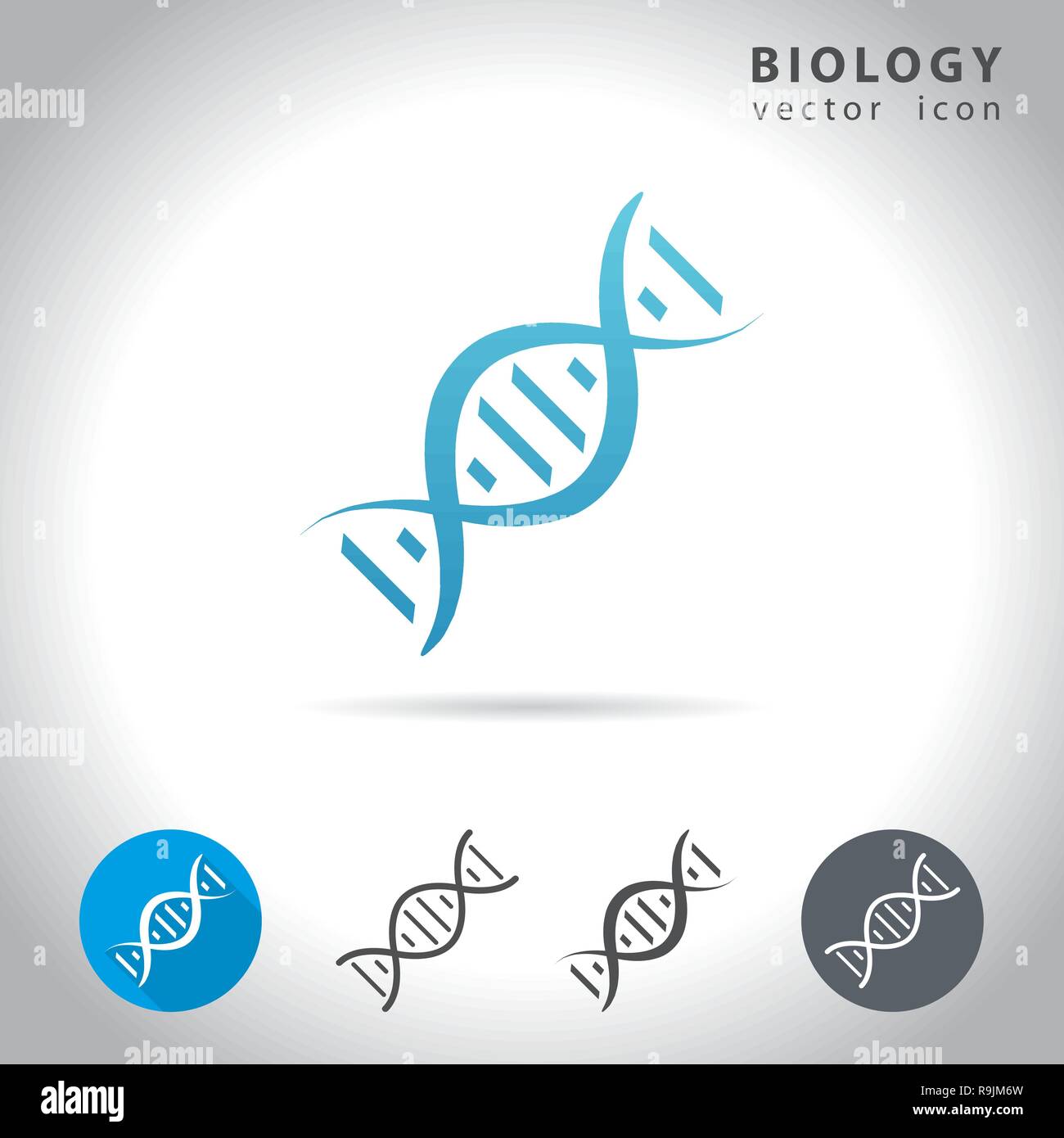 Biology icon set, collection of dna icons, vector illustration Stock ...