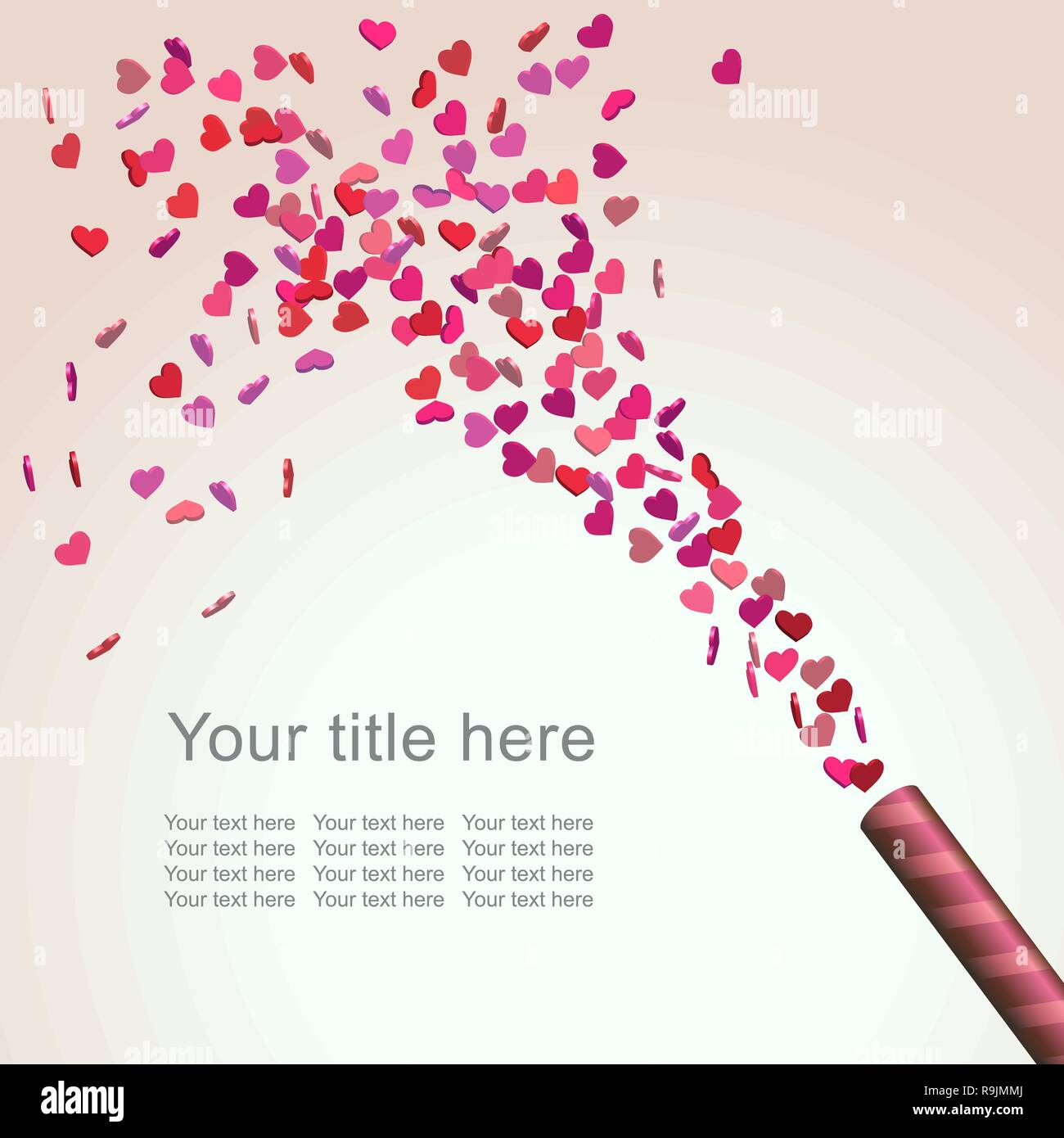 Abstract Bright Valentine's Day Background with colorful heart confetti ...