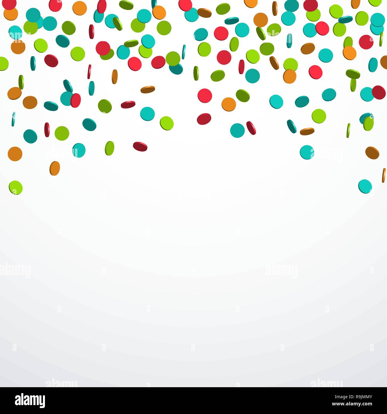 Festive background with colorful confetti, vector illustration Stock ...