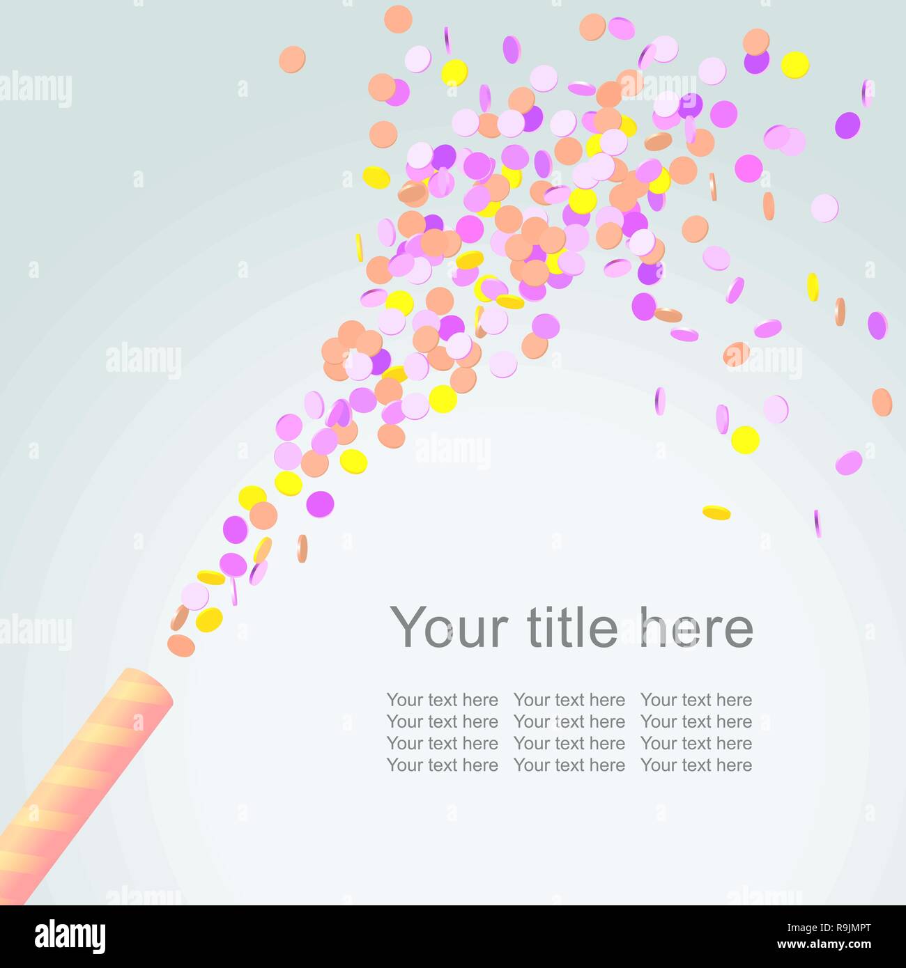 Festive background with colorful confetti, vector illustration Stock ...