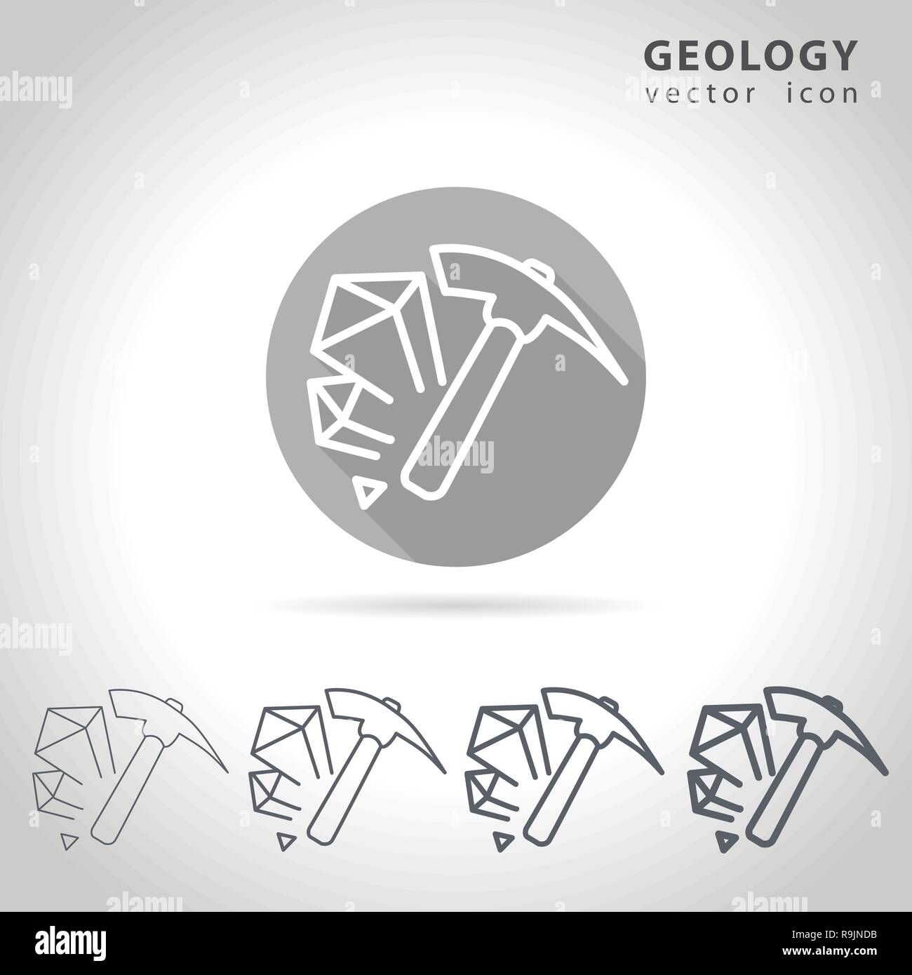 Geology Hammer By Rock Stock Vector Images - Alamy