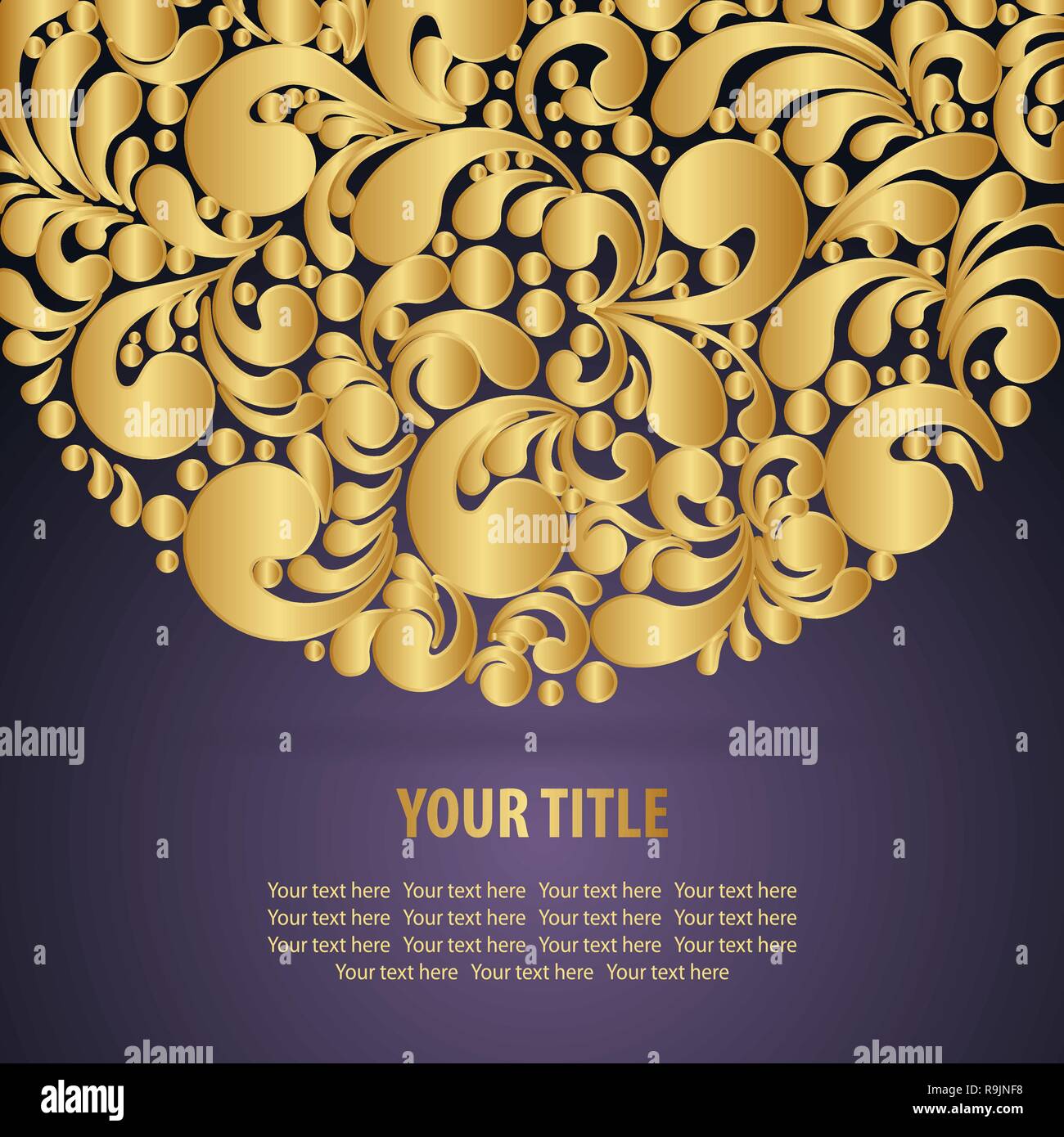 Circle golden background Stock Vector Image & Art - Alamy