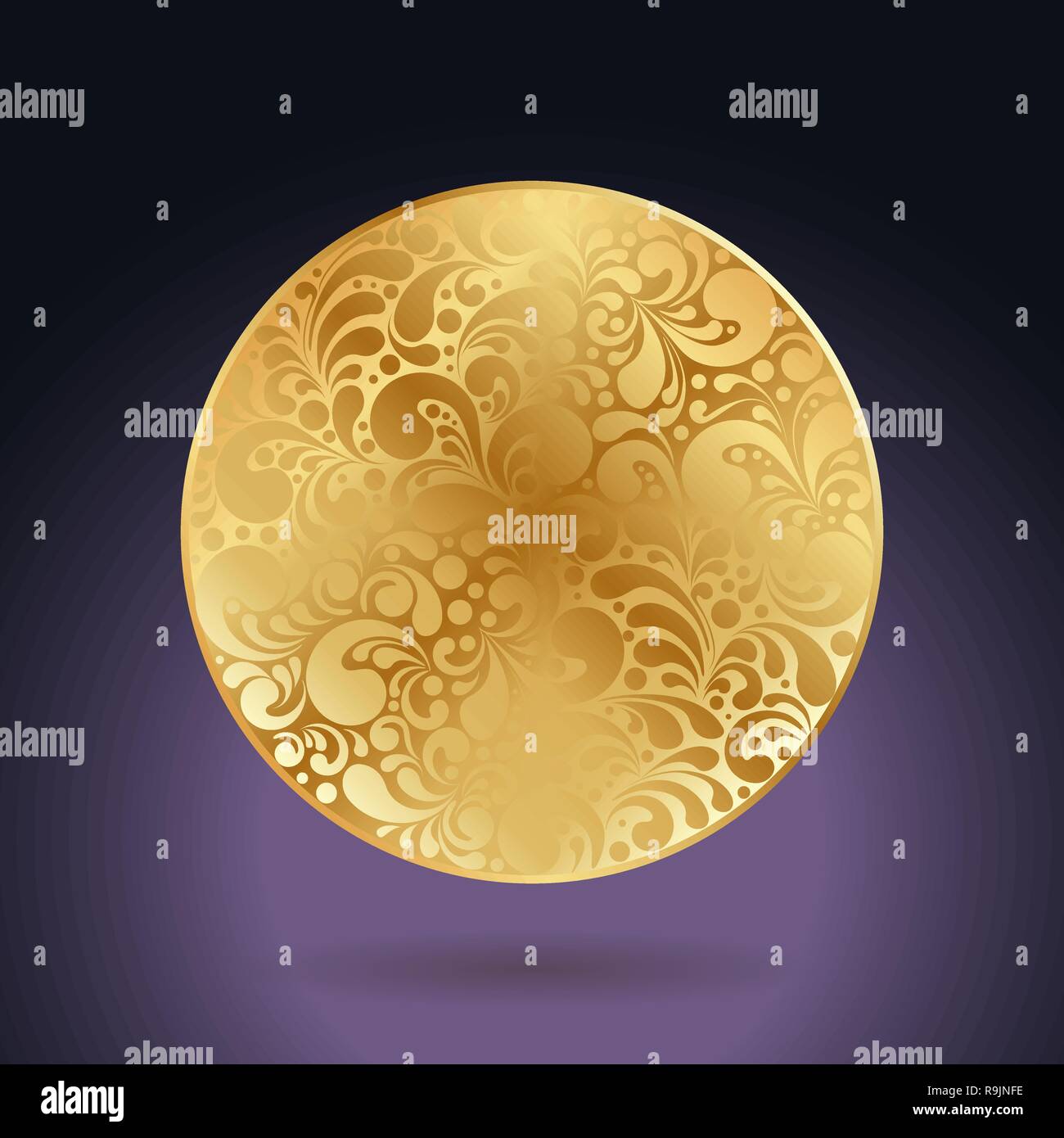 Circle golden decoration Stock Vector Image & Art - Alamy