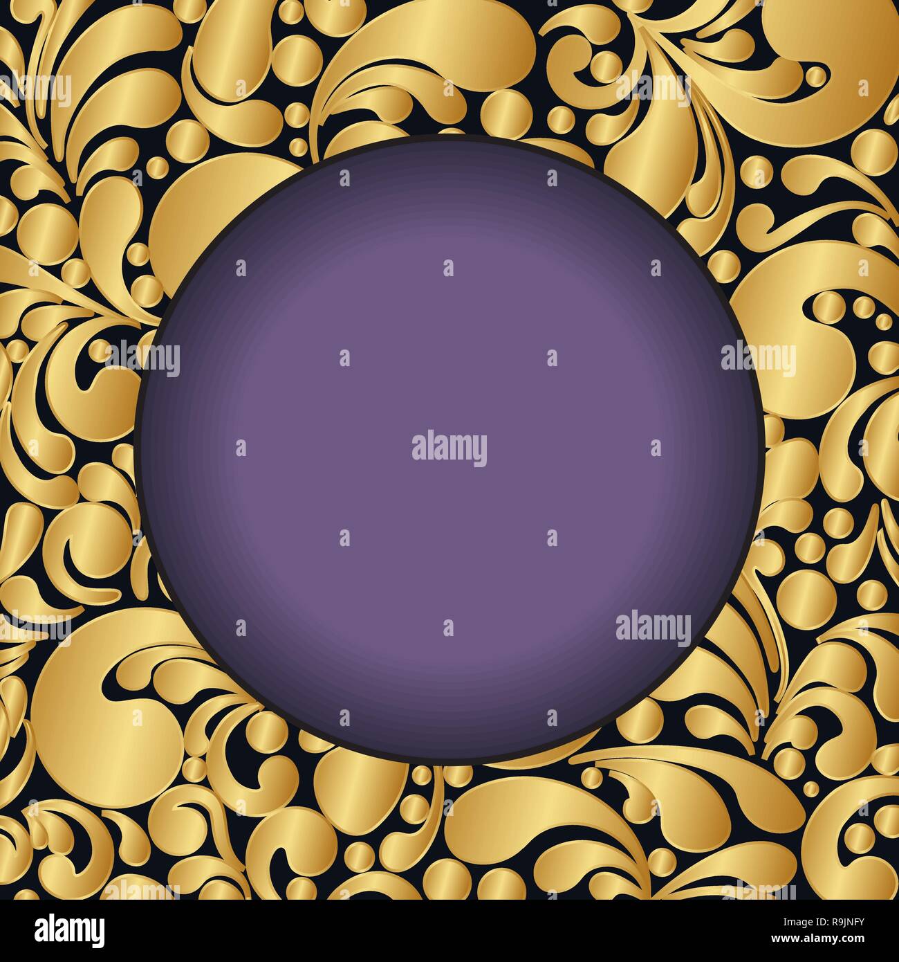 Circle golden decoration Stock Vector Image & Art - Alamy