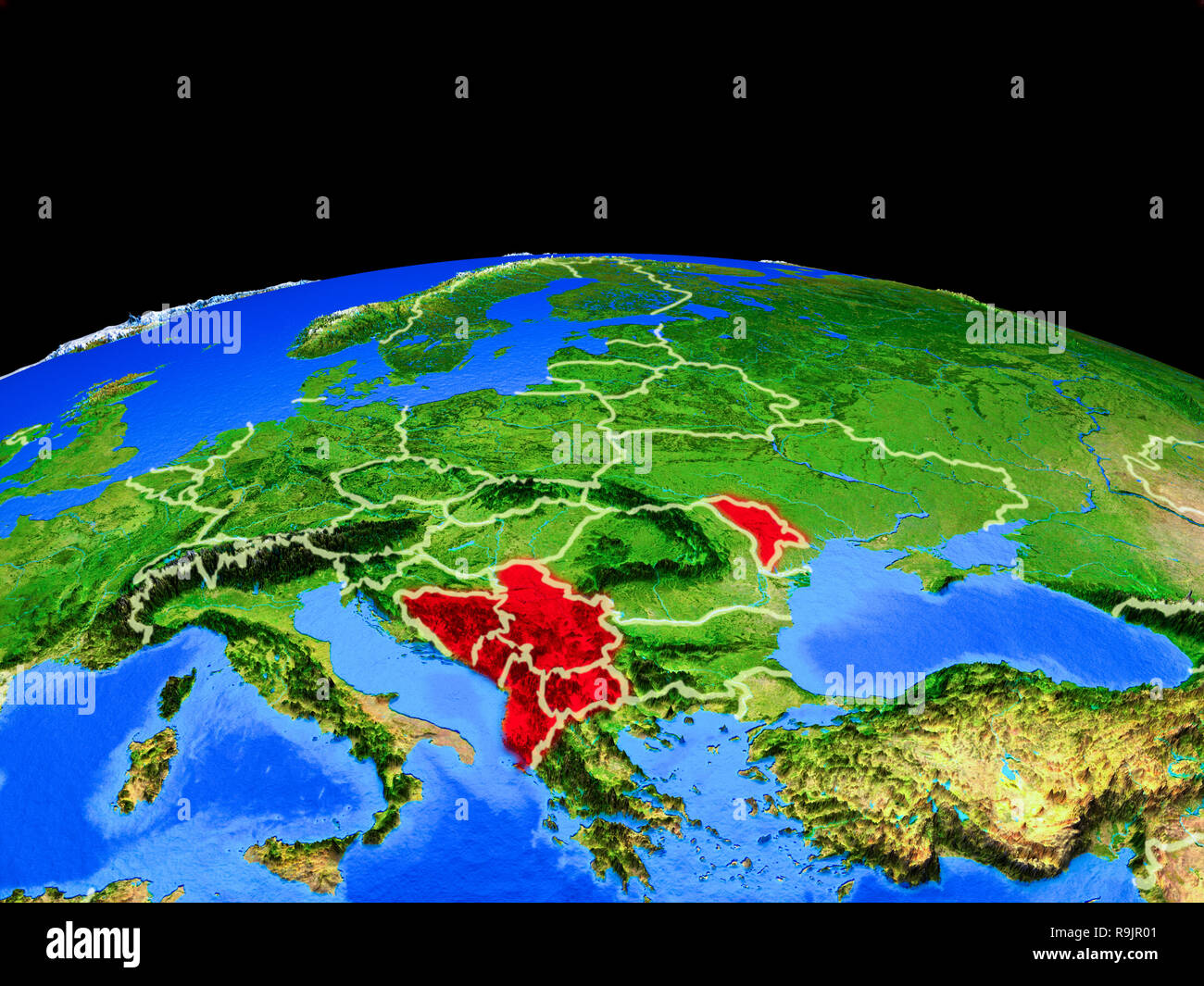 Cefta countries on globe hi-res stock photography and images - Alamy