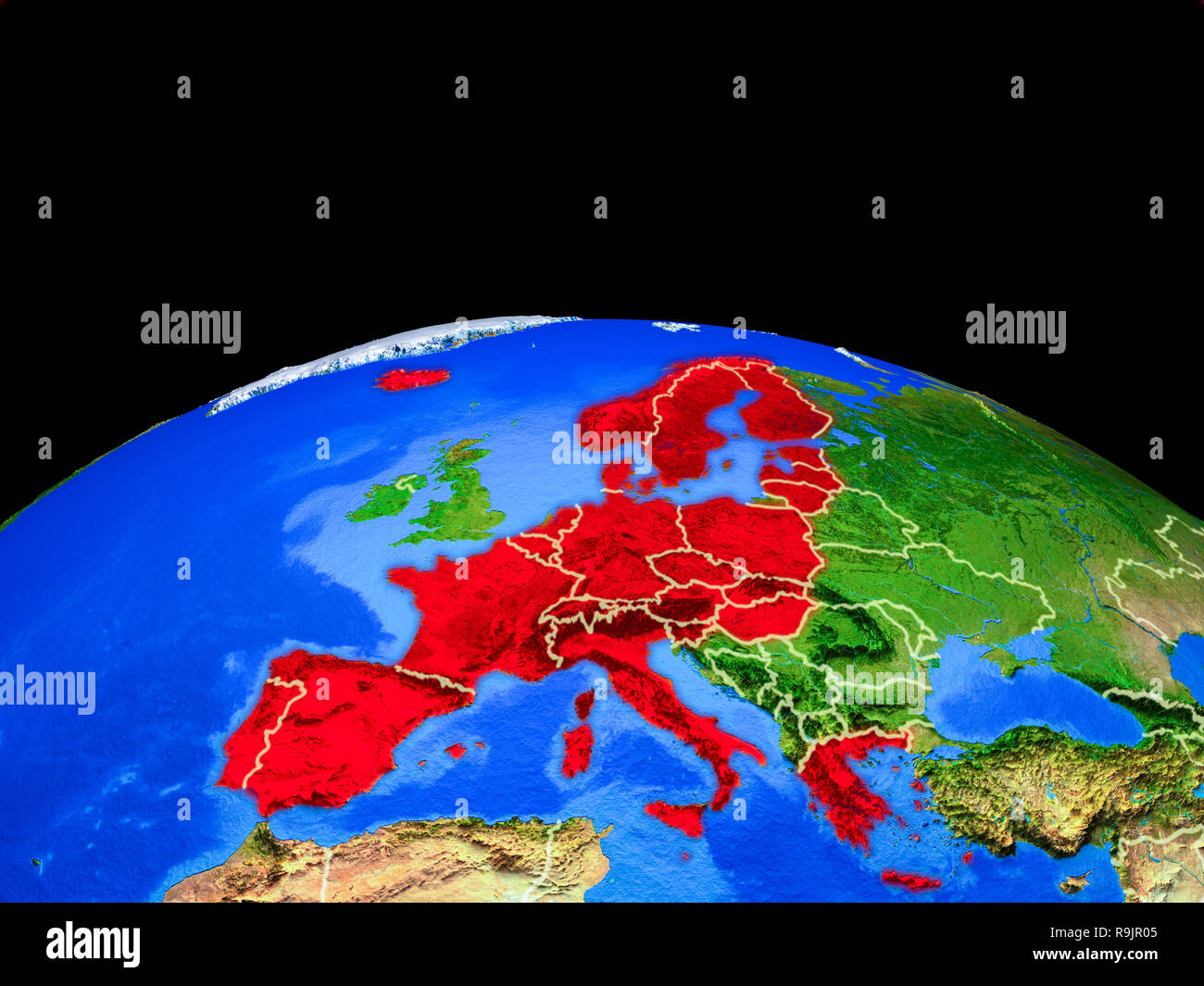 Schengen countries map hi-res stock photography and images - Alamy