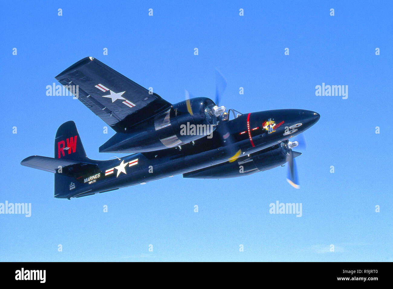 Grumman F7F Tigercat Heavy US Navy, Marine Fighter Stock Photo - Alamy