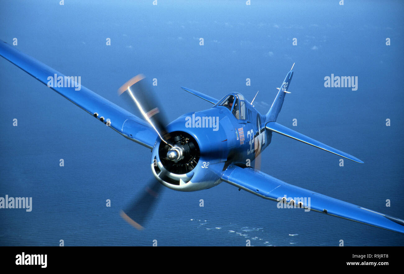 Grumman F6F WWII Navy-Marine Fighter Stock Photo - Alamy