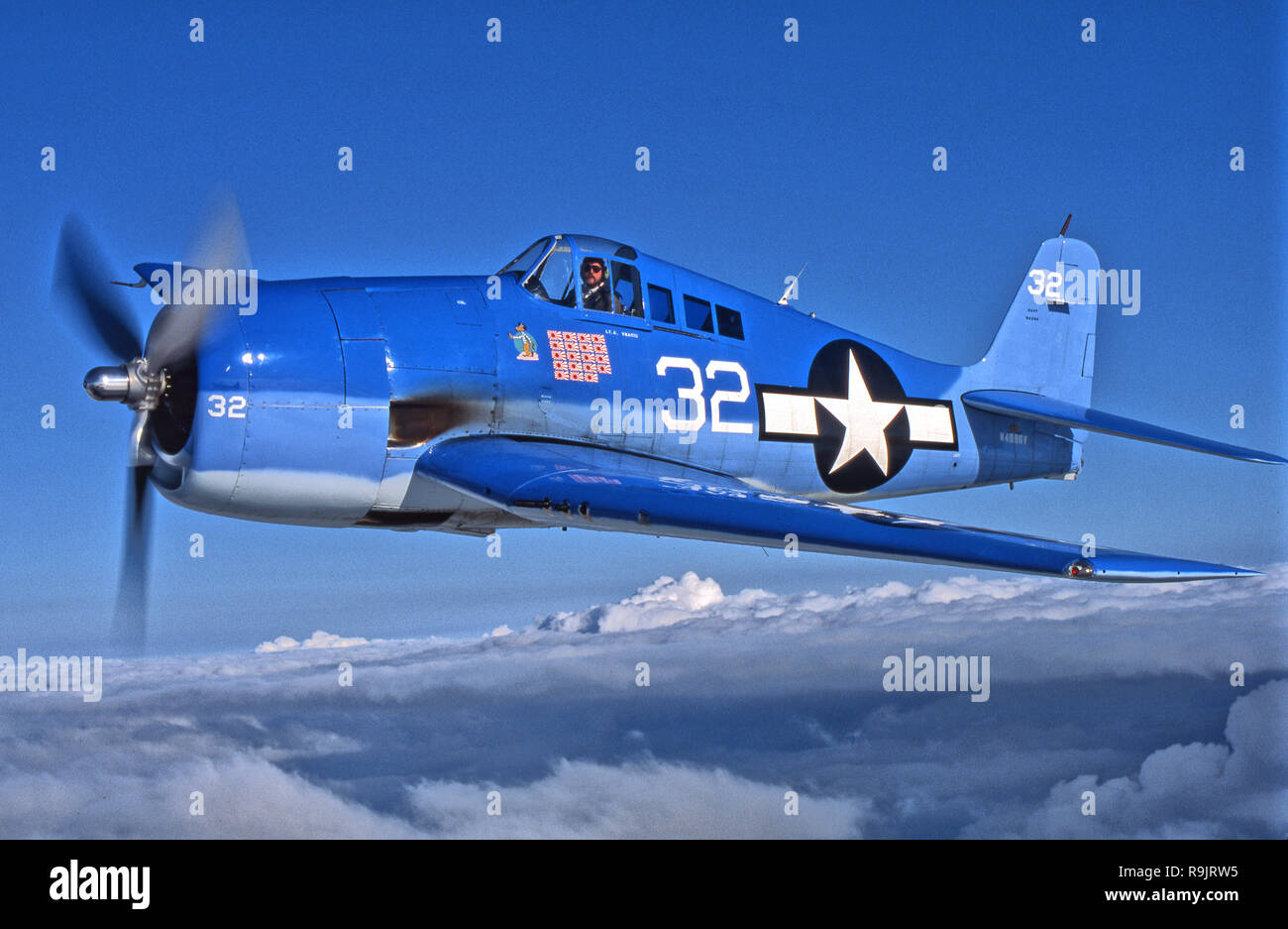 Grumman F6F WWII Navy-Marine Fighter Stock Photo - Alamy