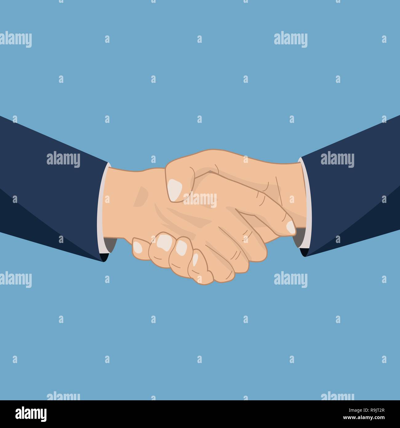 Handshaking colorful icon for business, vector illustration Stock ...
