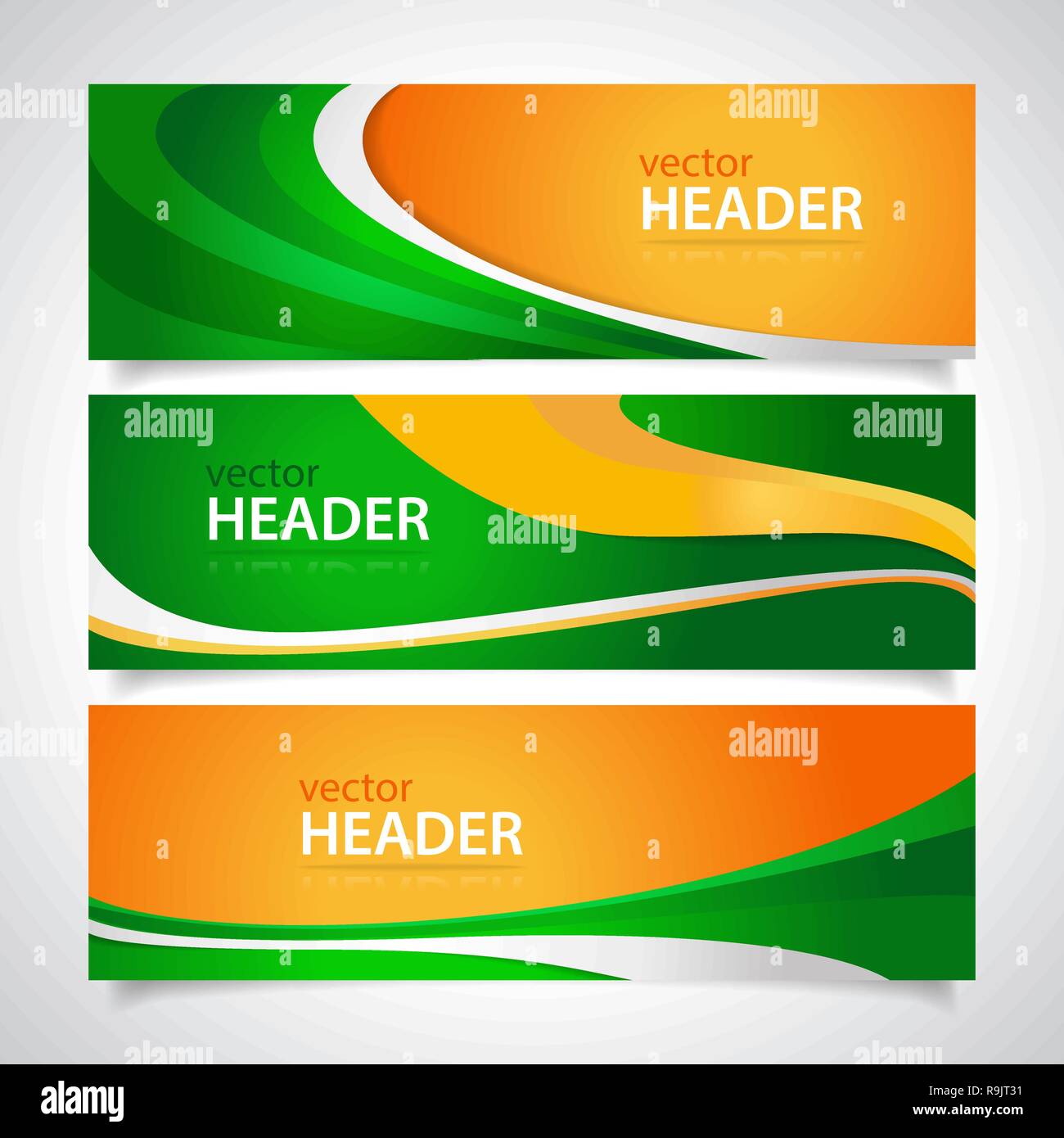 Green wavy banners hi-res stock photography and images - Alamy