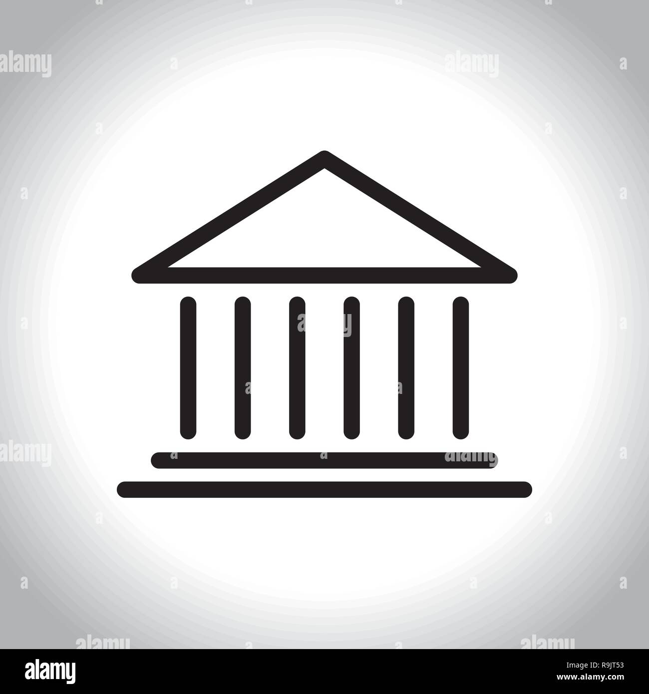 Bank icon in line style, vector illustration Stock Vector Image & Art ...