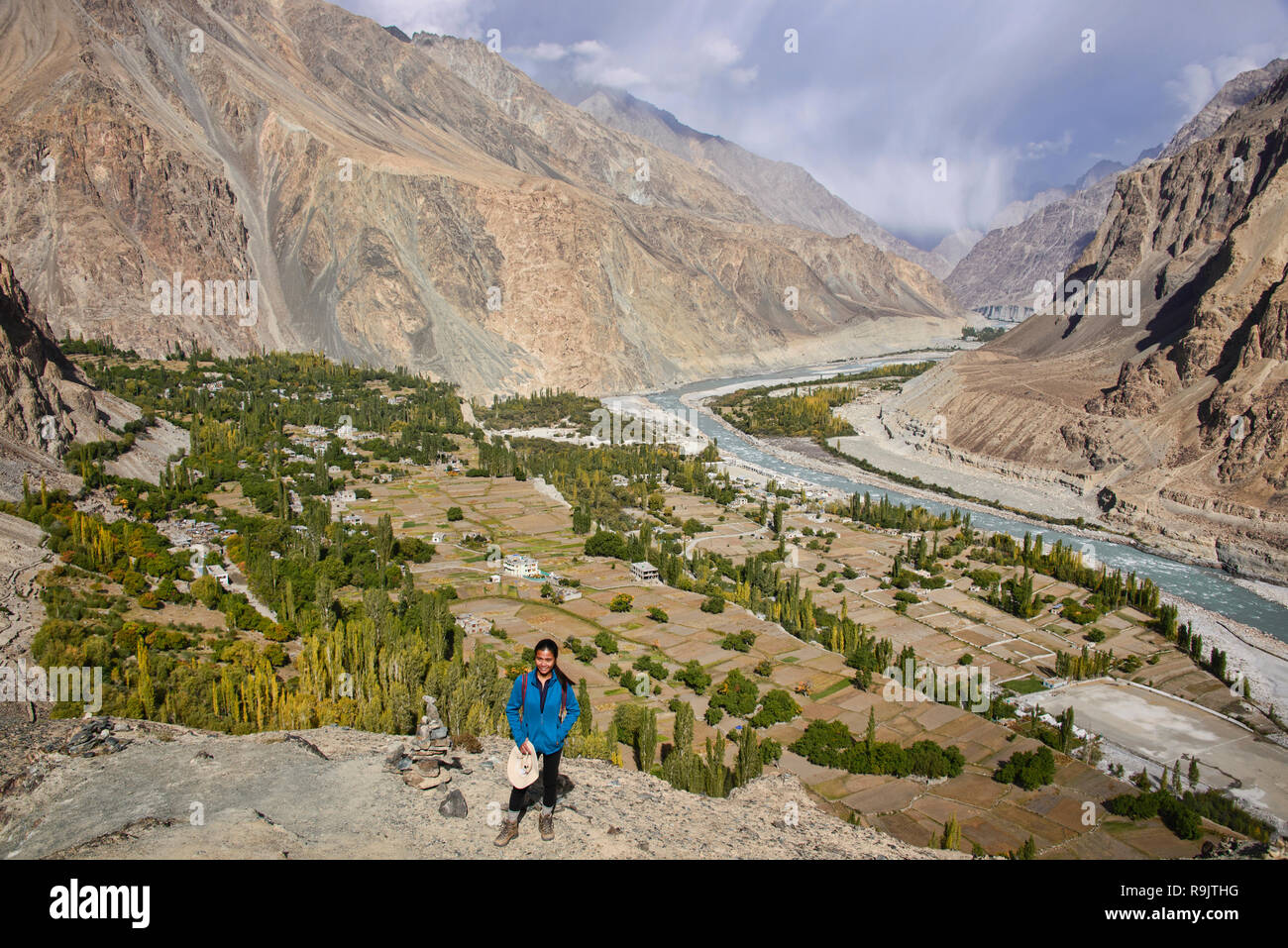 Trekking above the Balti village of Turtuk, once Pakistan, now part of ...