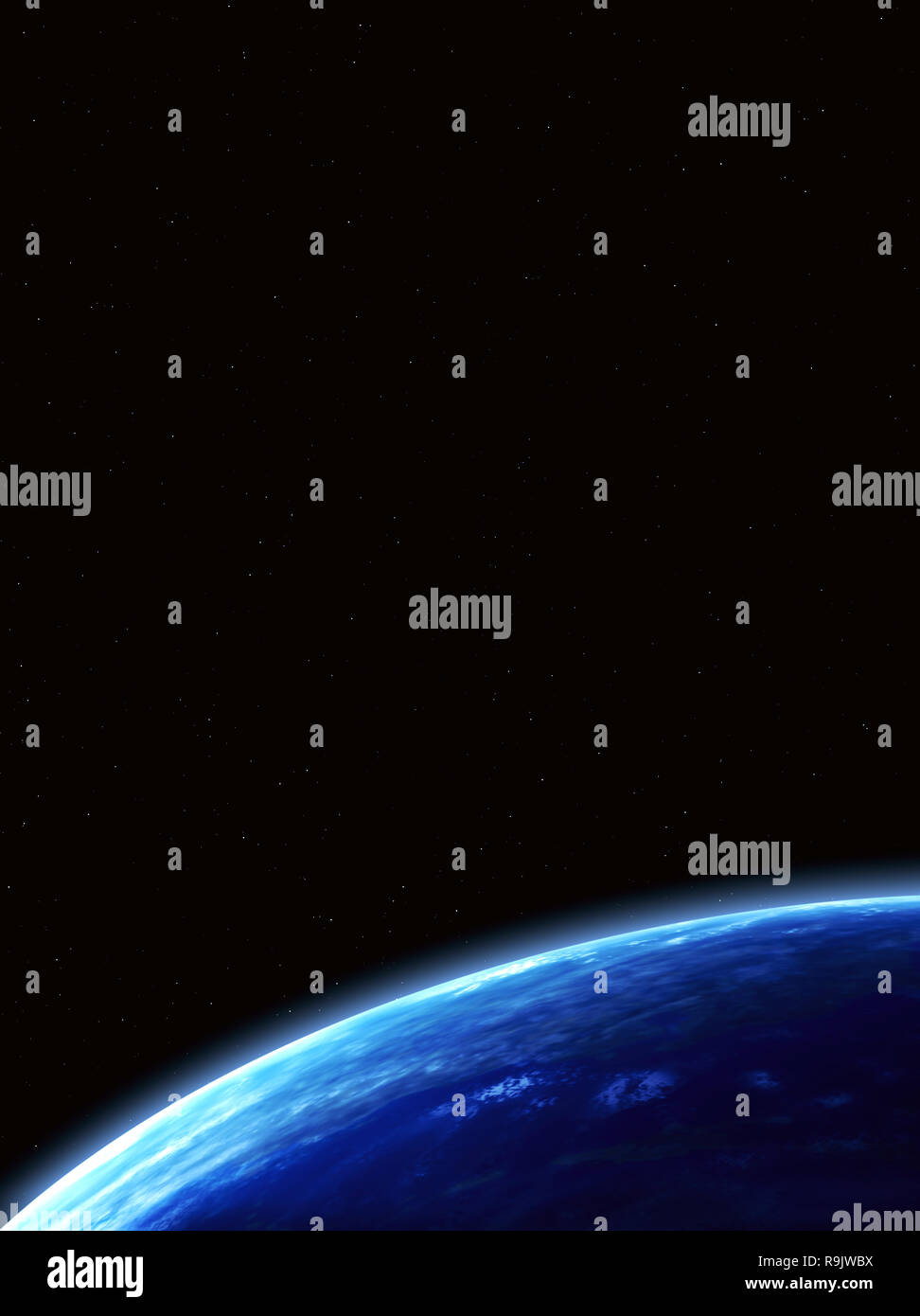 Space scene with Earth Stock Photo - Alamy