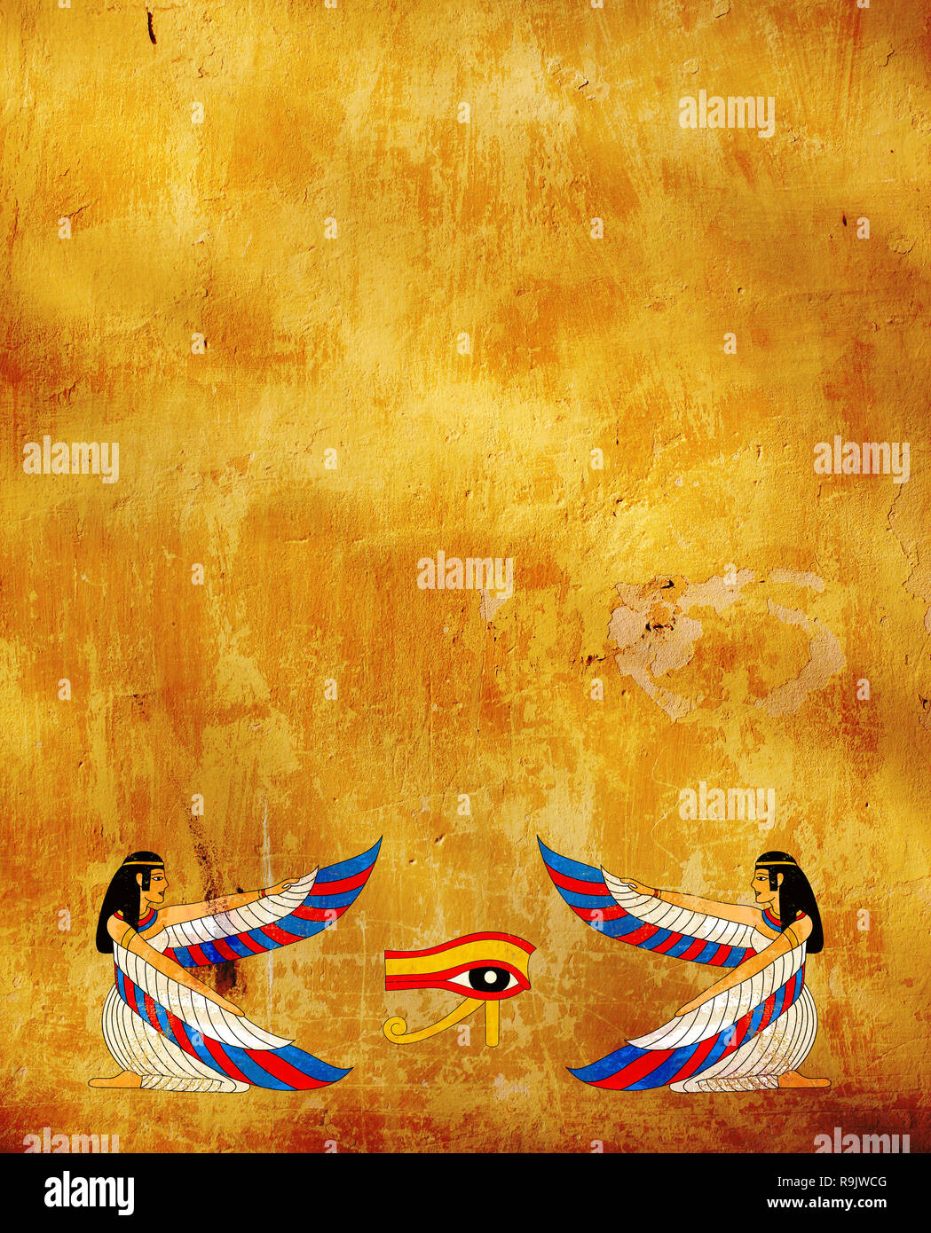 Background with Egyptian goddess image - Isis Stock Photo - Alamy