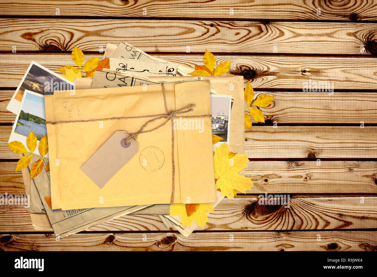 Old envelope with label for scrapbooking design Stock Photo - Alamy