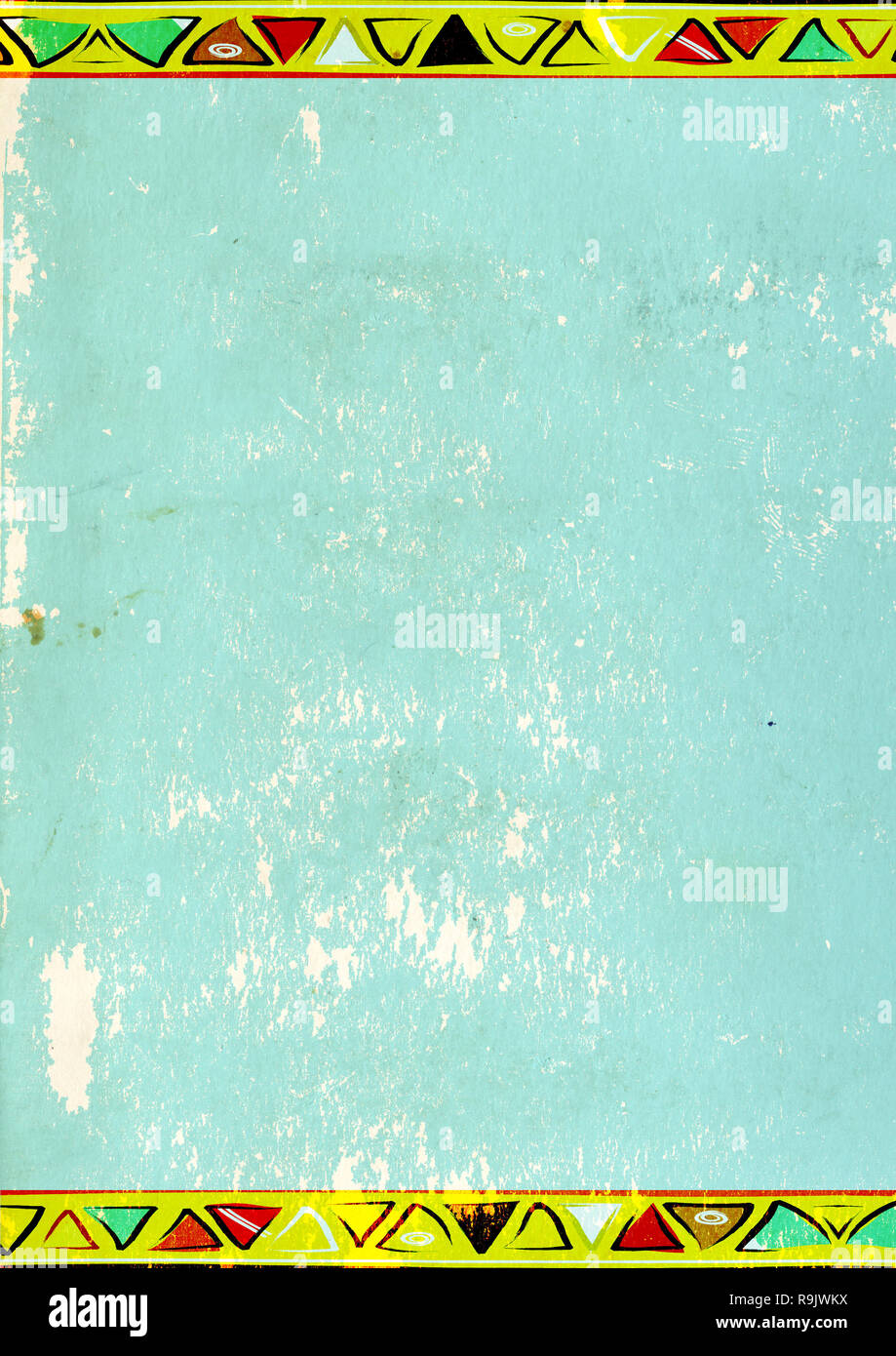 Grunge background with African traditional patterns Stock Photo - Alamy