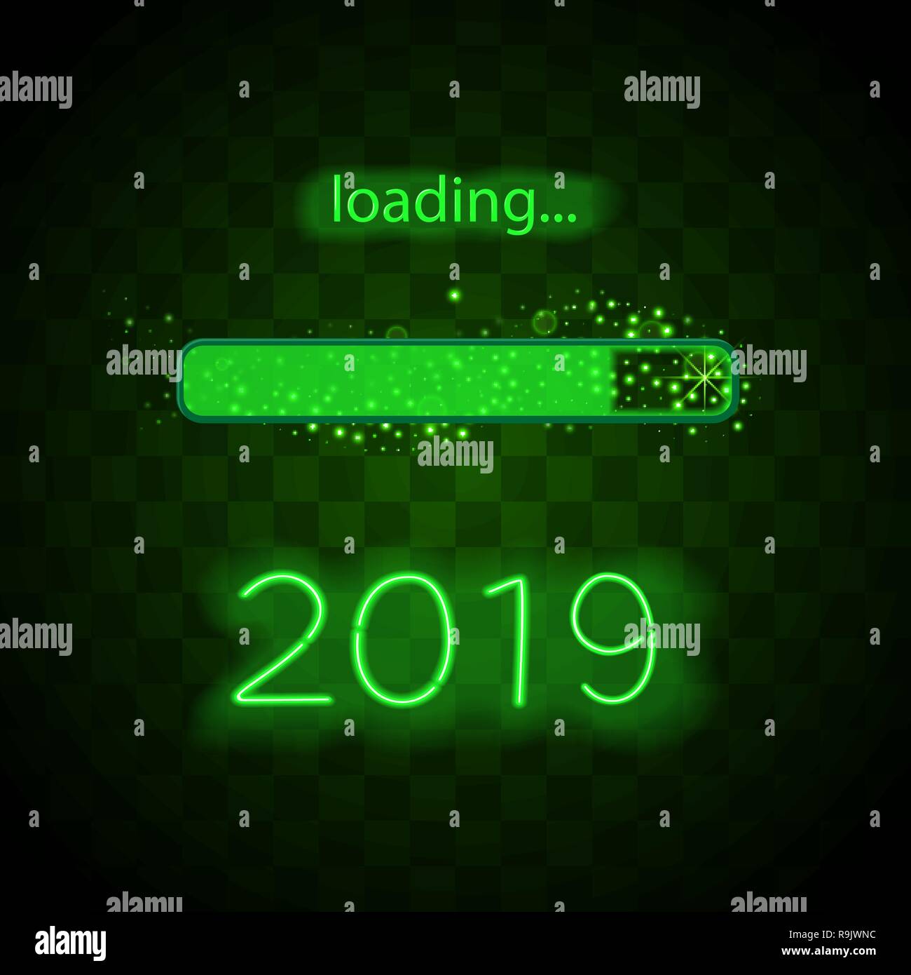 Neon progress bar Stock Vector Image & Art - Alamy