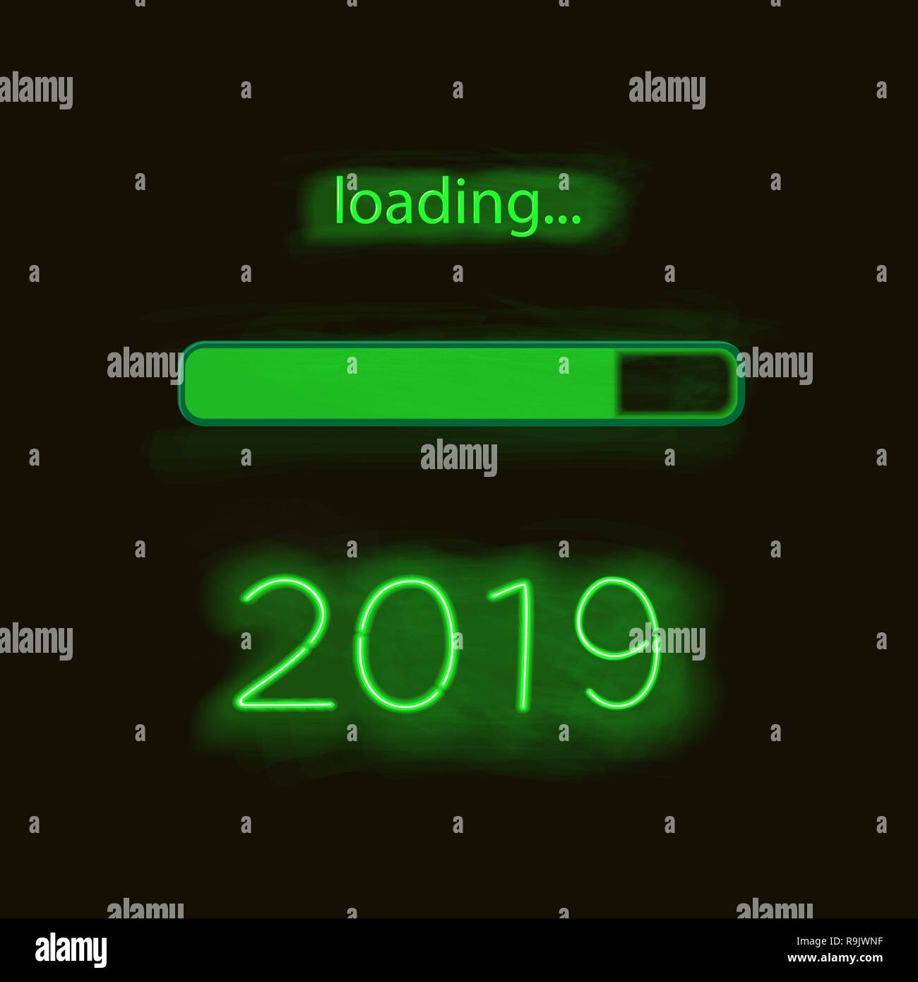 Neon progress bar Stock Vector Image & Art - Alamy